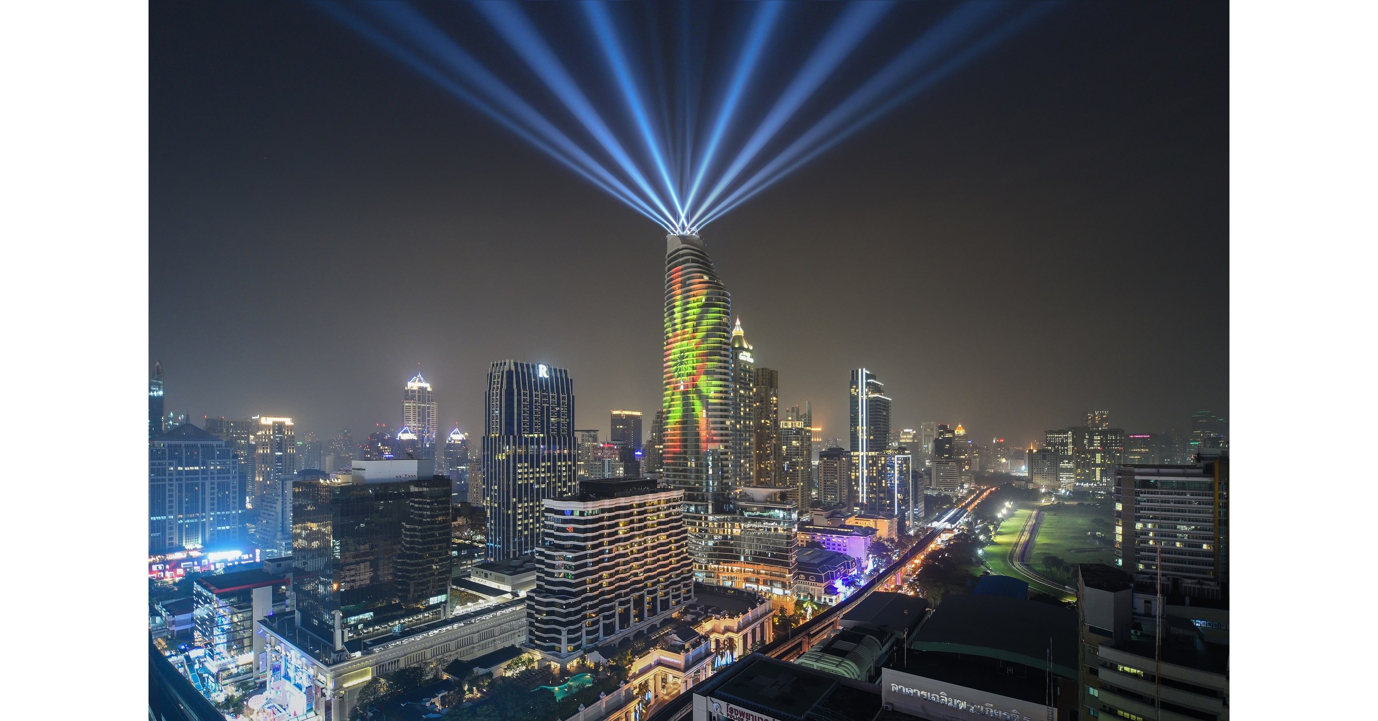 Bangkok's festive season hits new heights with 60-storey light show by ...