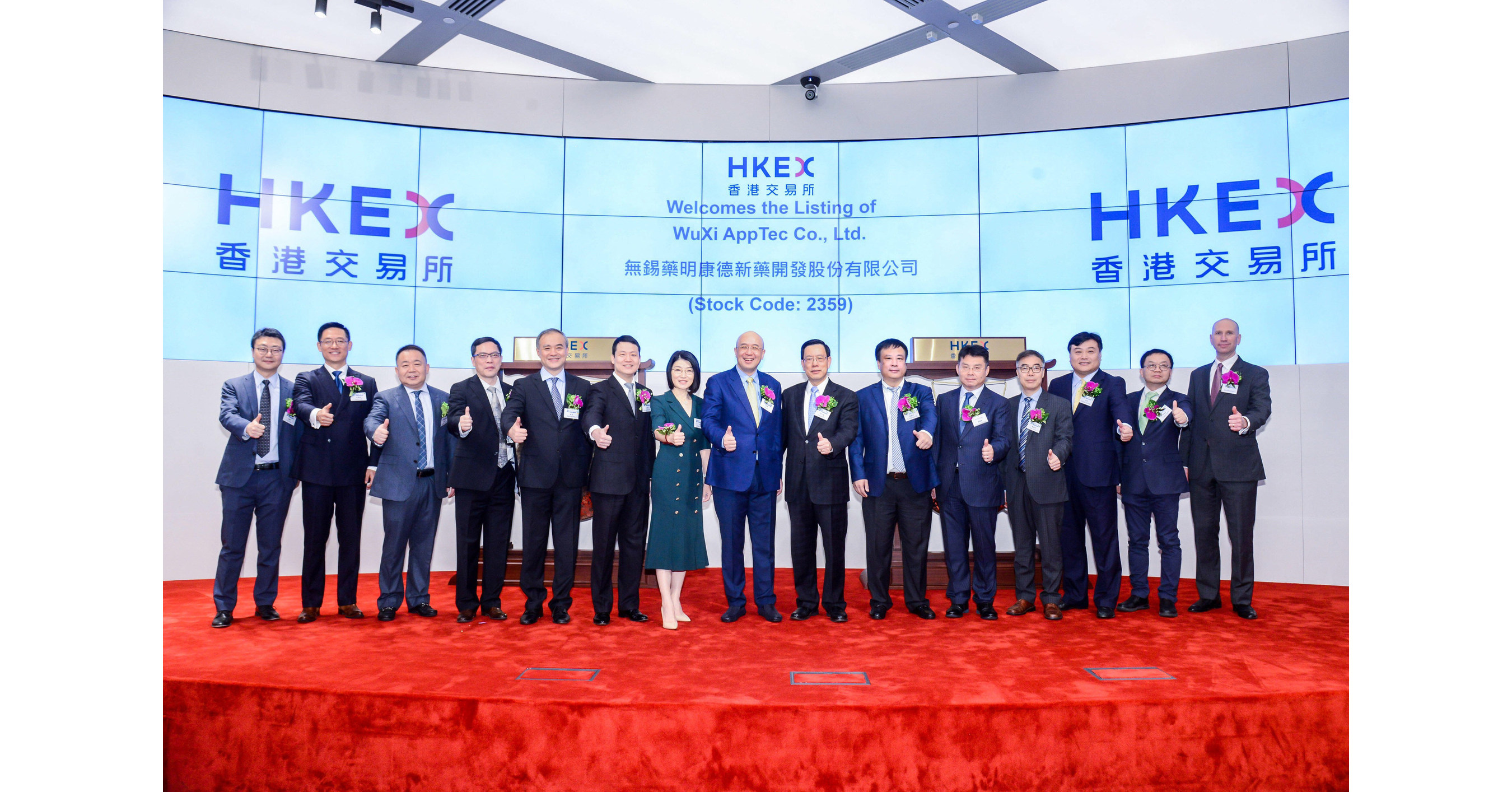 WuXi AppTec Lists H Shares on the Hong Kong Stock Exchange