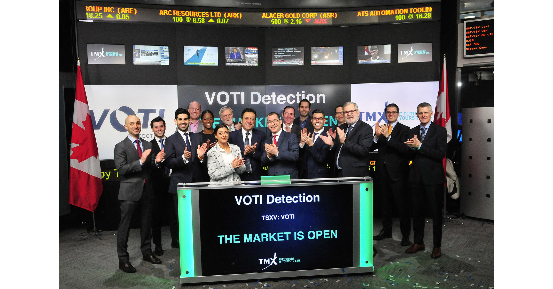 VOTI Detection Inc. Opens the Market