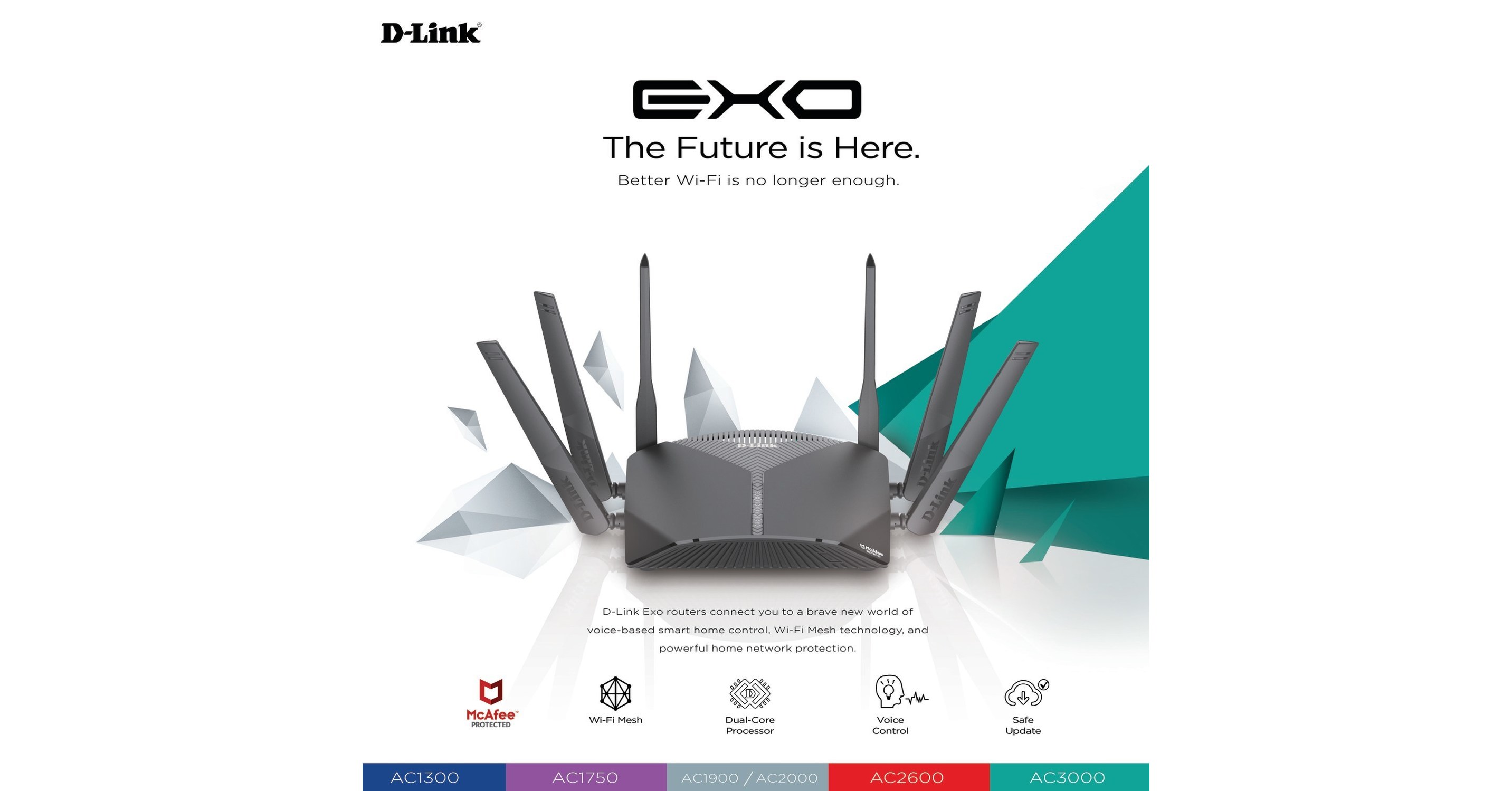 D-Link Introduces New Exo Router Series with McAfee Protection
