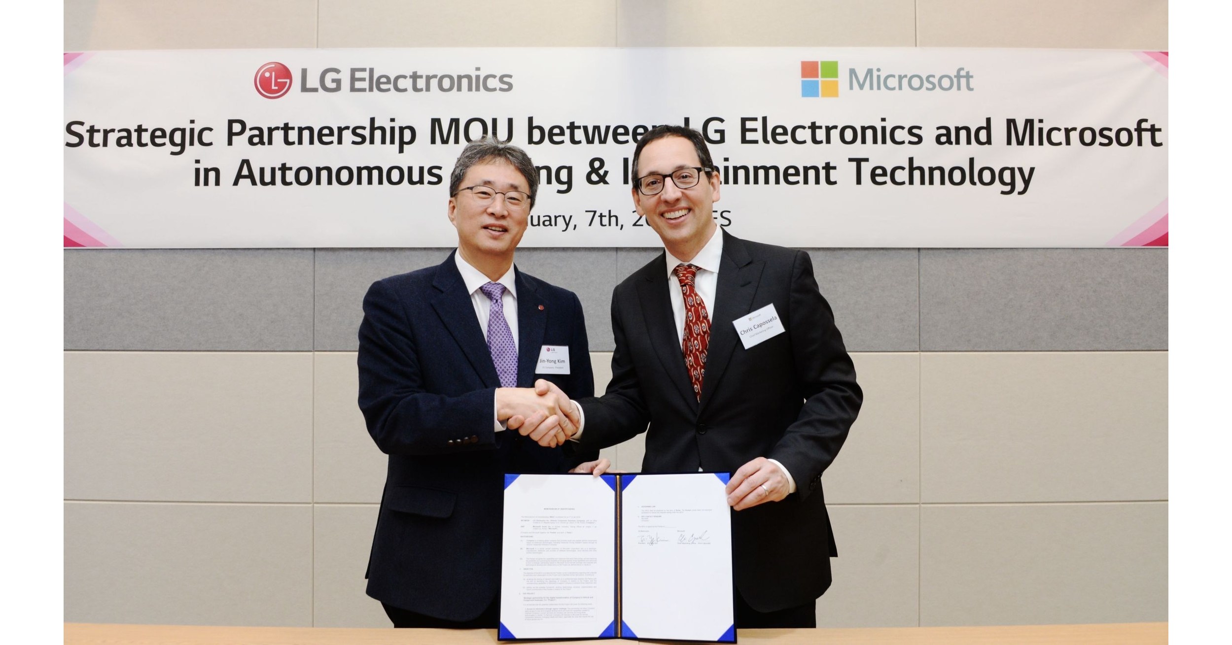 LG Partners with Microsoft to Accelerate Automotive Revolution