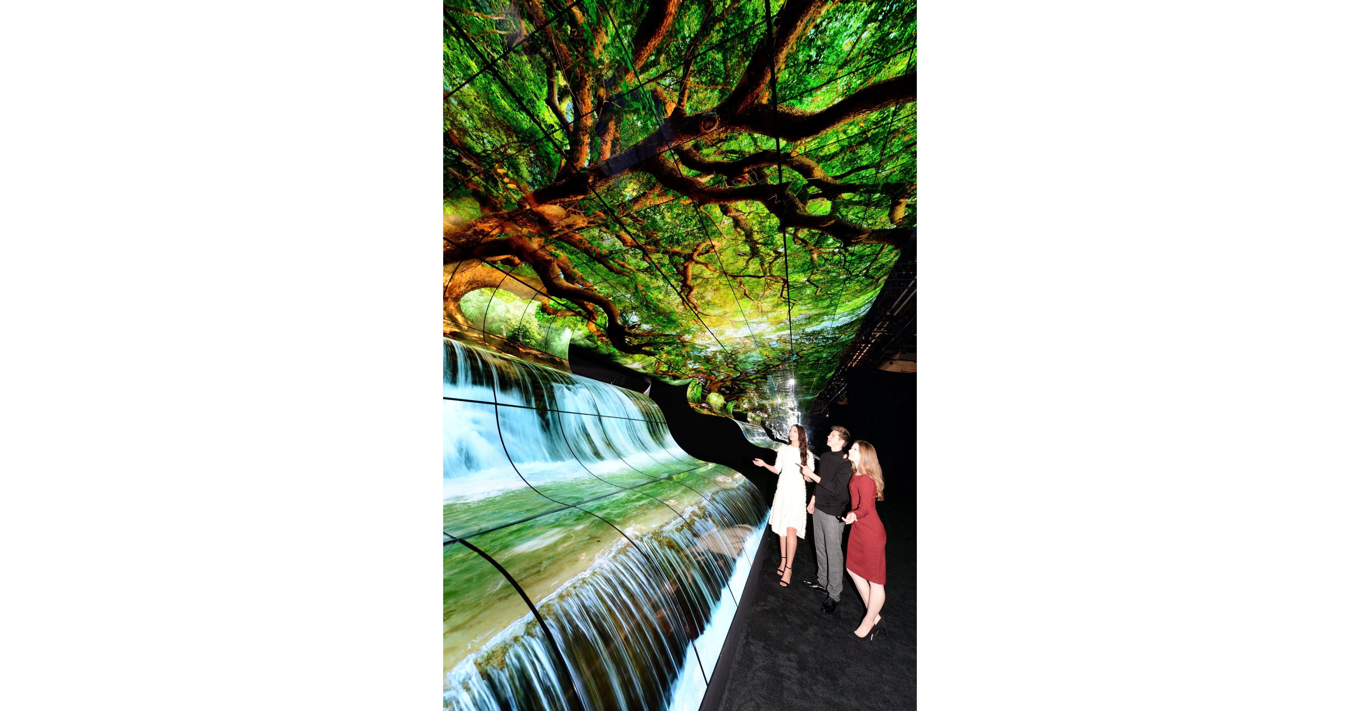 'LG OLED Falls' Exhibit Wows CES Attendees