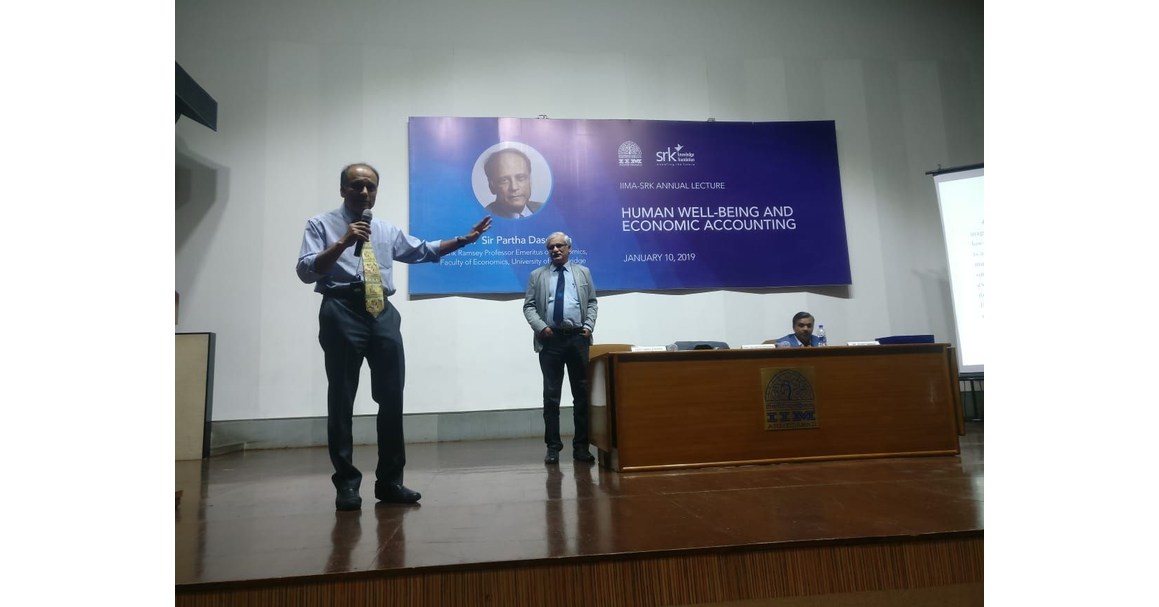 SRKKF and IIMA Invite Prof. Partha Dasgupta to Deliver Lecture on ...