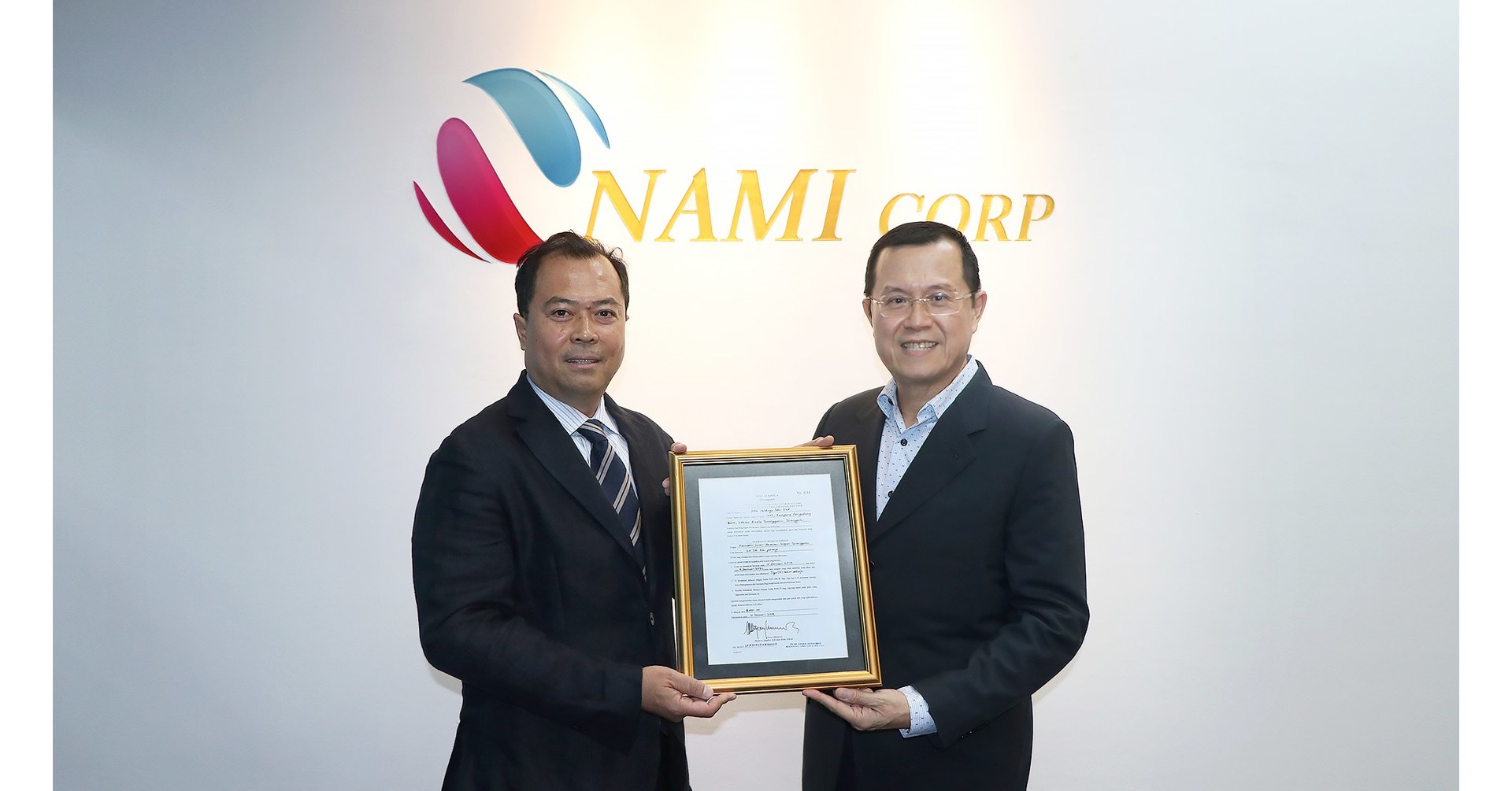 NAMI Corp., via Its Wholly-owned Subsidiary, Receives Sea Sand Mining ...
