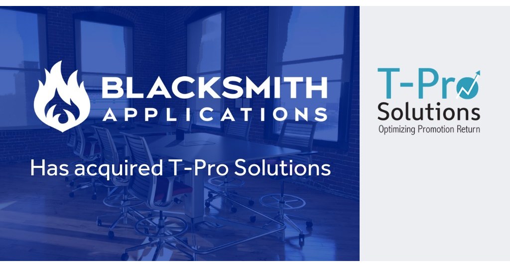 Blacksmith Applications Acquires T-Pro Solutions to Satisfy CPG Trade ...