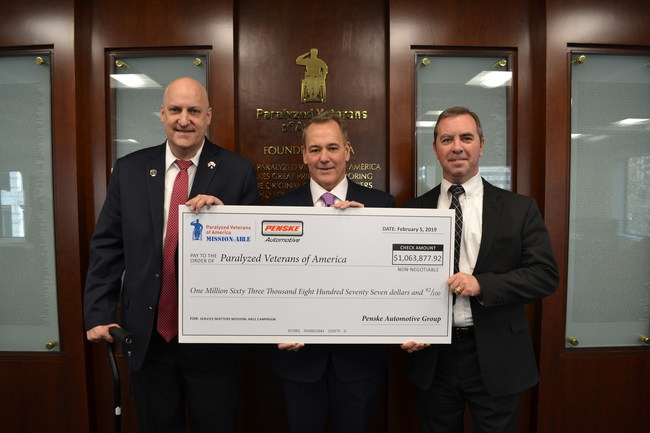 Paralyzed Veterans of America Receives Over $1 Million through Penske ...