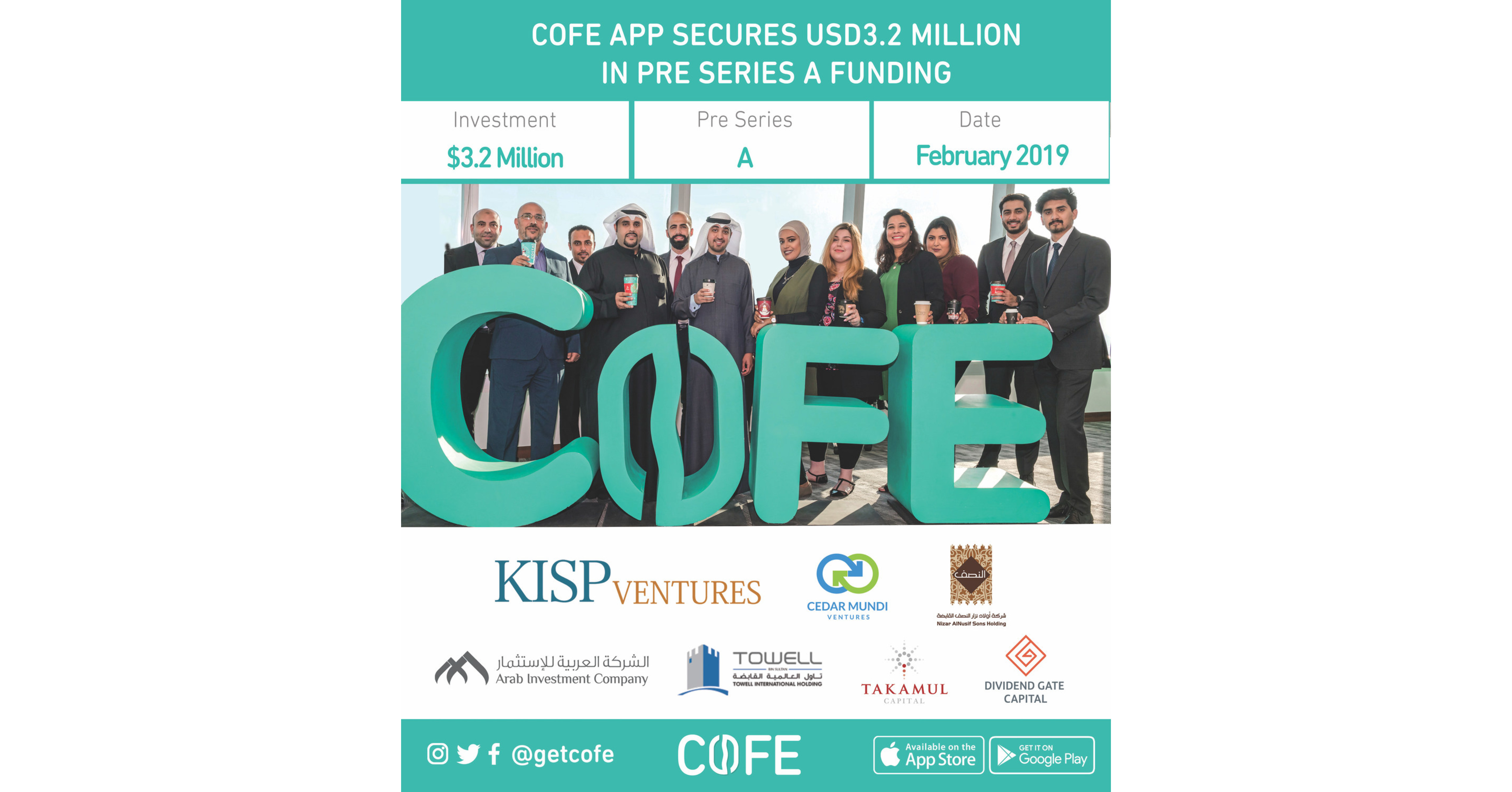COFE App Secures USD 3.2 Million in 'Pre Series A' Funding