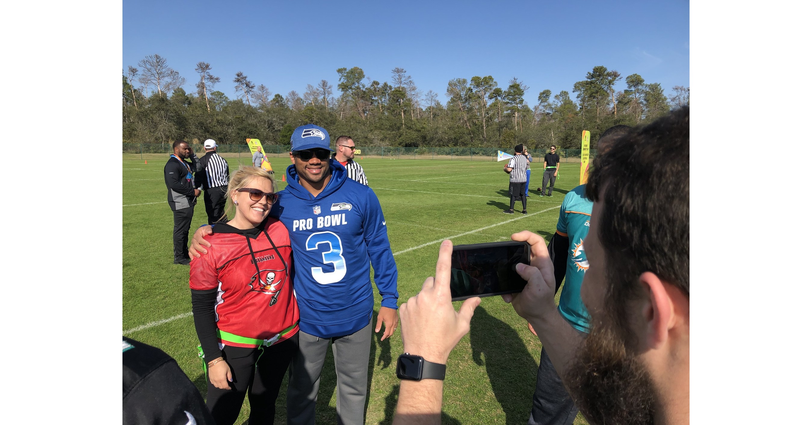 NFL Stars Join Wounded Veterans on Football Field