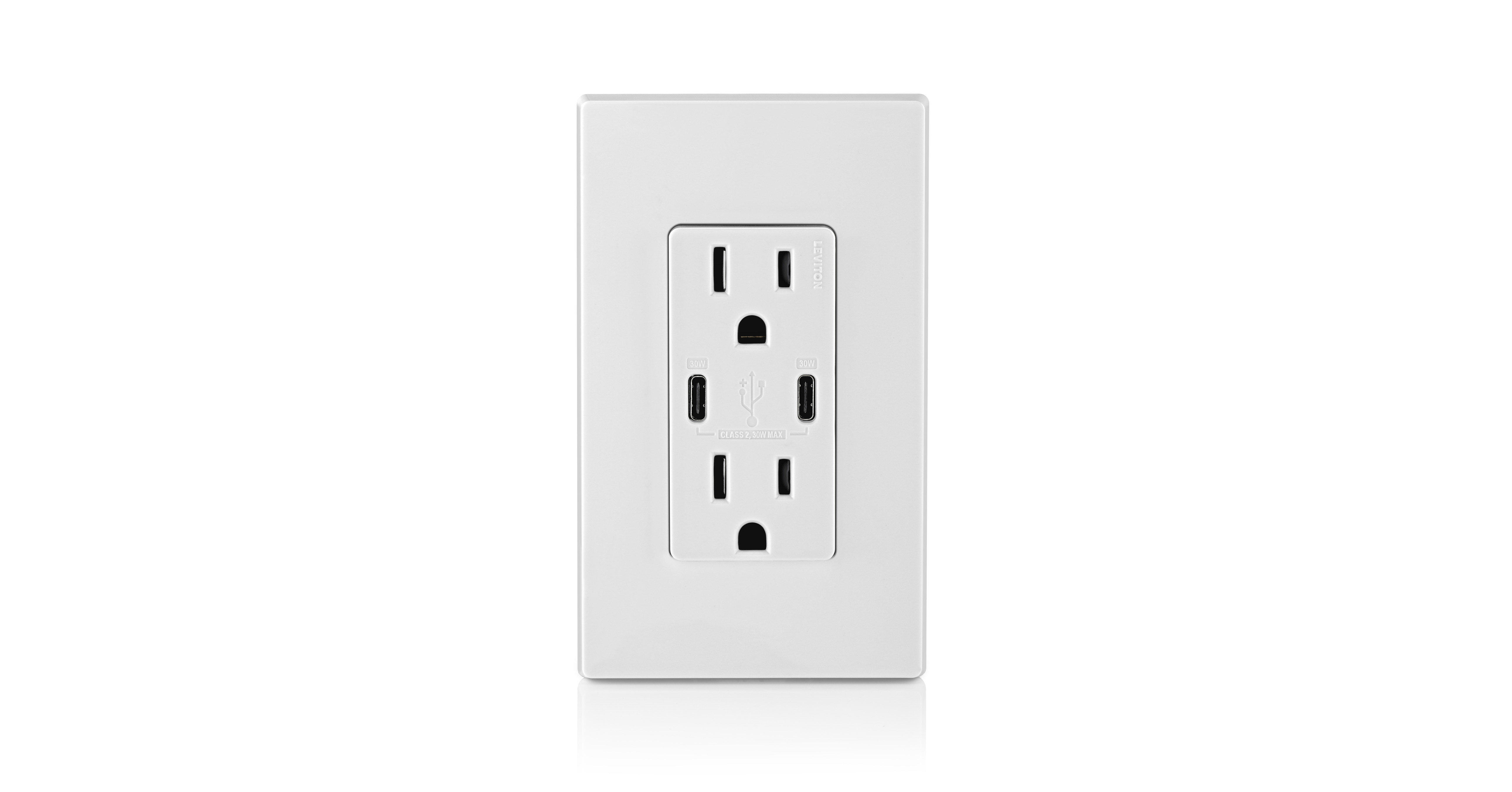 Leviton Introduces Dual Type-C™ with Power Delivery USB Charger Receptacle