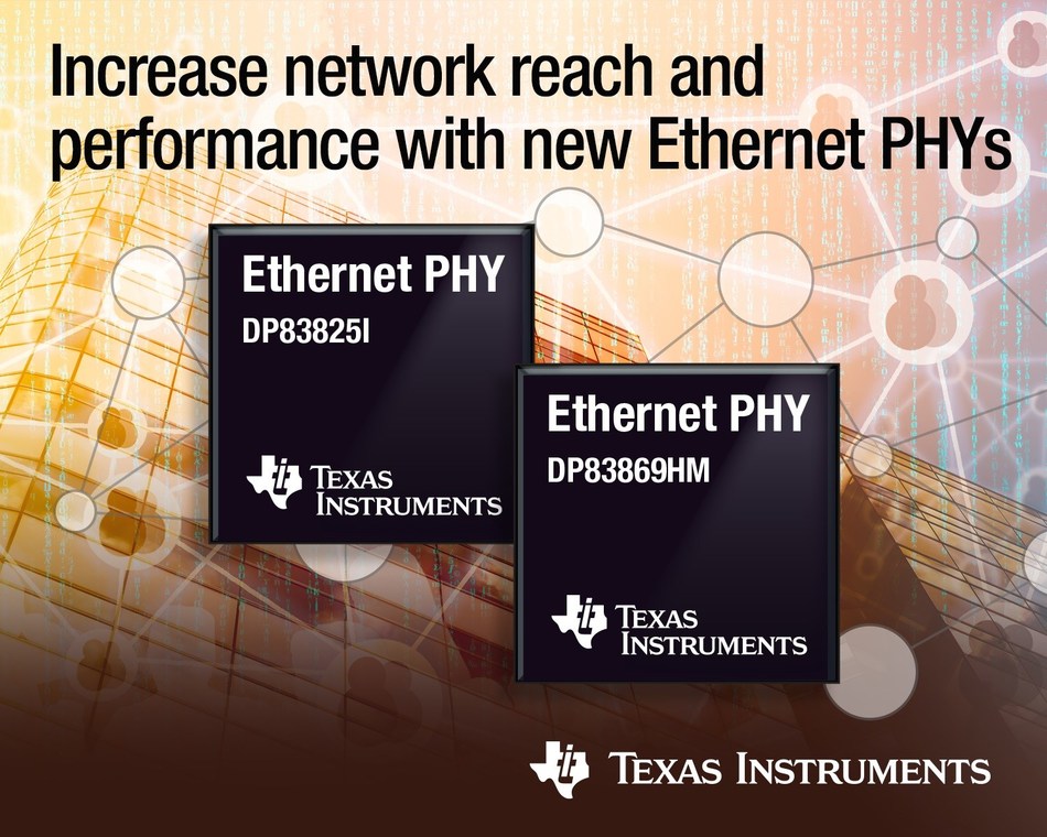 TI's new Ethernet PHYs simplify design and optimize network performance