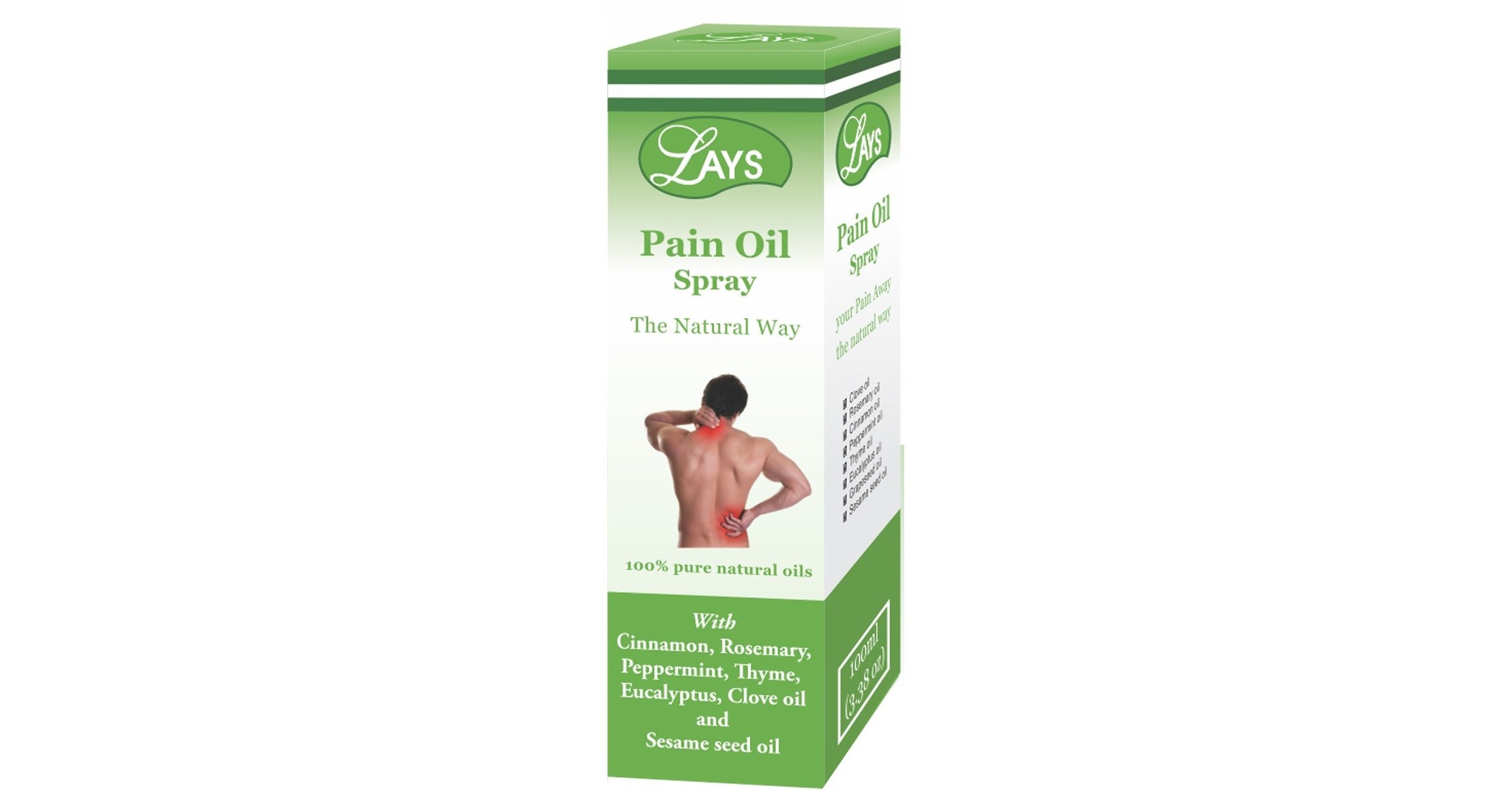 Lays Pain Oil Spray Available on Amazon