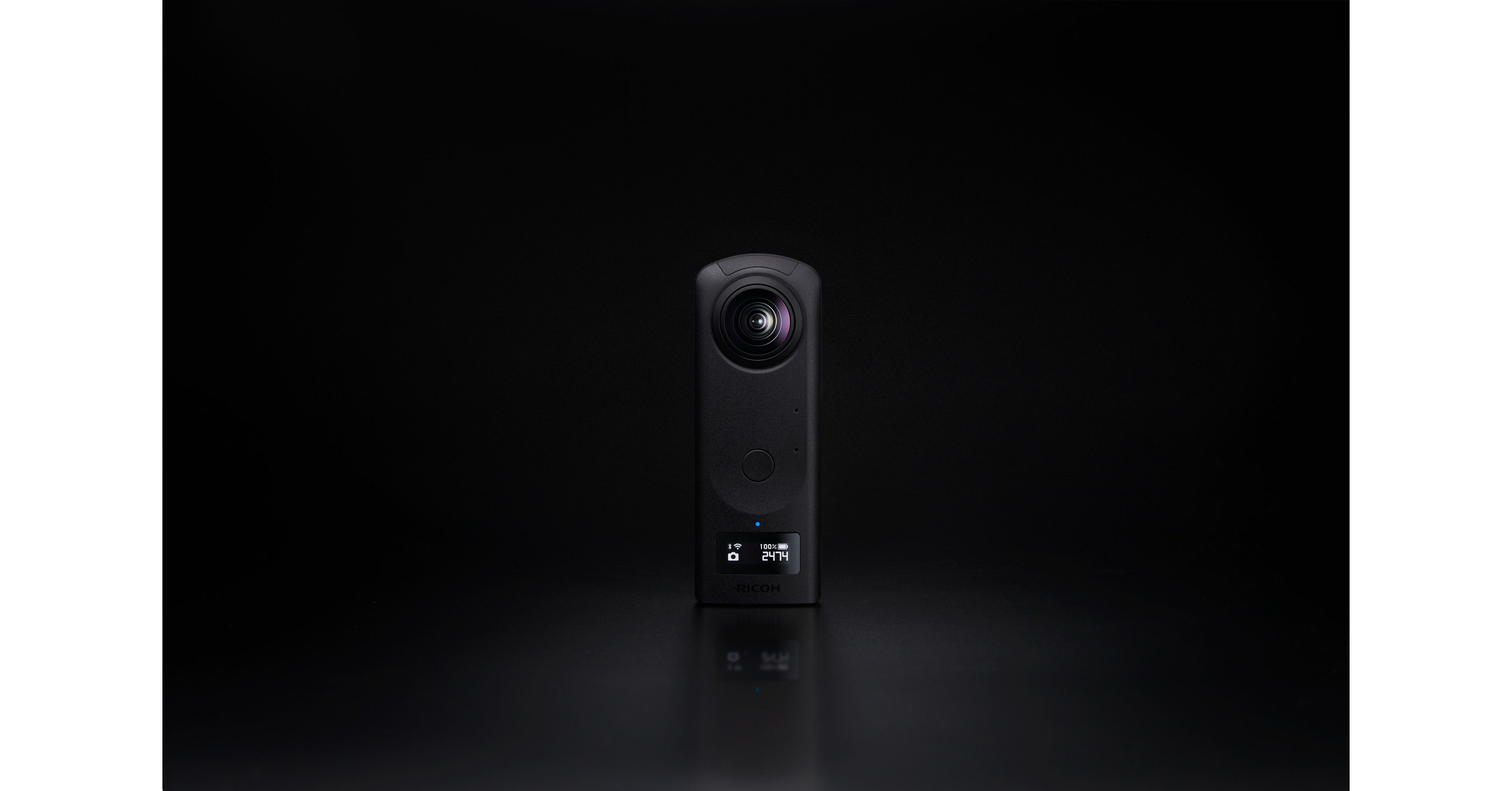 A camera that can shoot 360-degree spherical images in a single shot