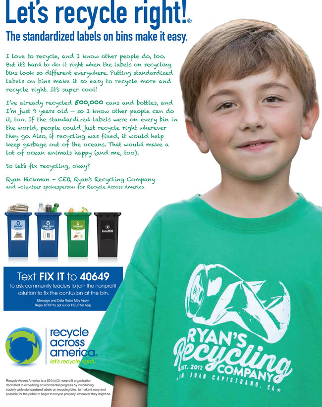 Nine Year Old Global Recycling Hero Swoops In To Help Save U.S ...