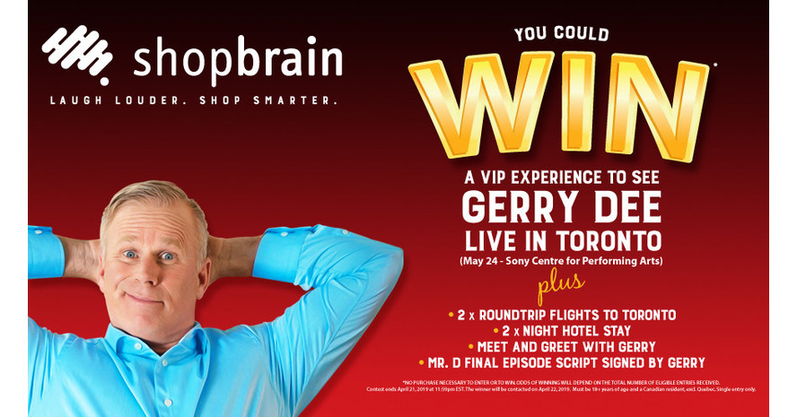 Gerry Dee and Shopbrain Launch Nationwide Contest to Celebrate Comedian ...
