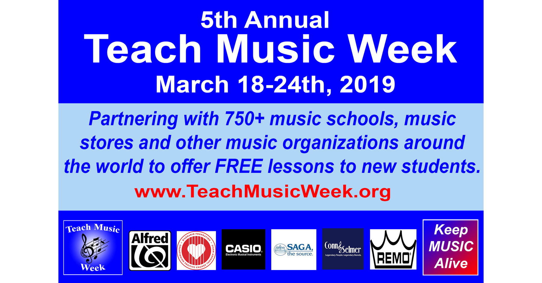 5th Annual Teach Music Week to Offer FREE Lessons to New Students ...