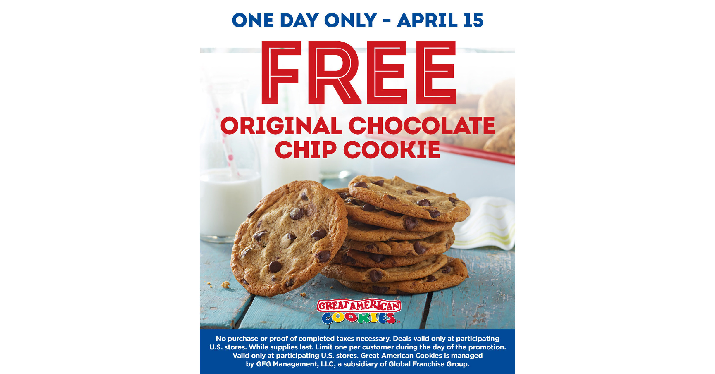 Great American Cookies® to Treat Customers to One Free Original ...