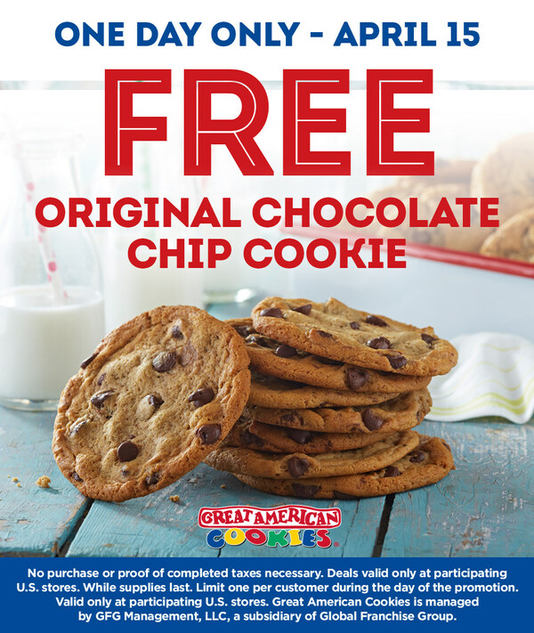 Great American Cookies® to Treat Customers to One Free Original ...