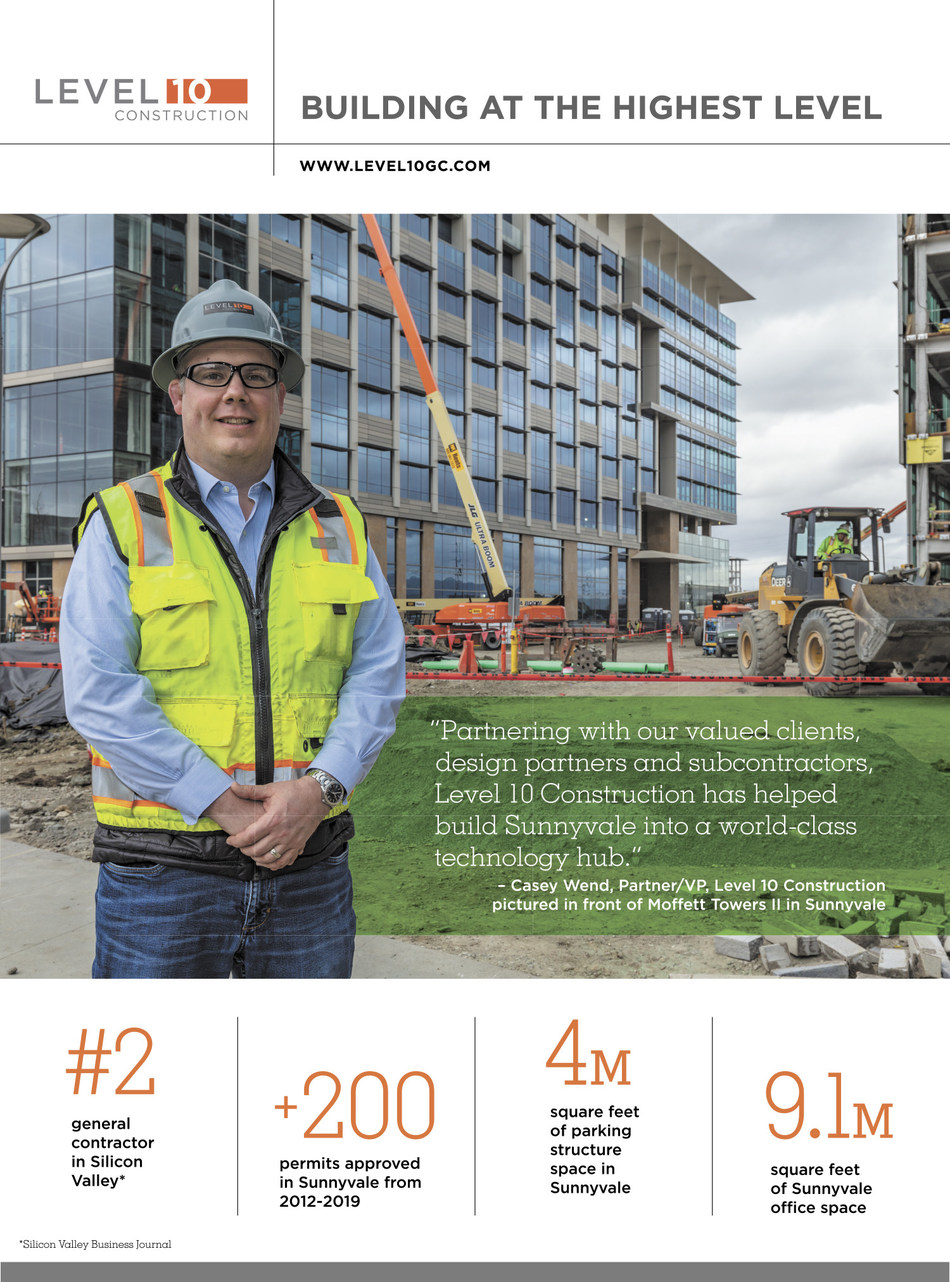 Level 10 Construction Named 2nd Largest GC in Silicon Valley for Two ...
