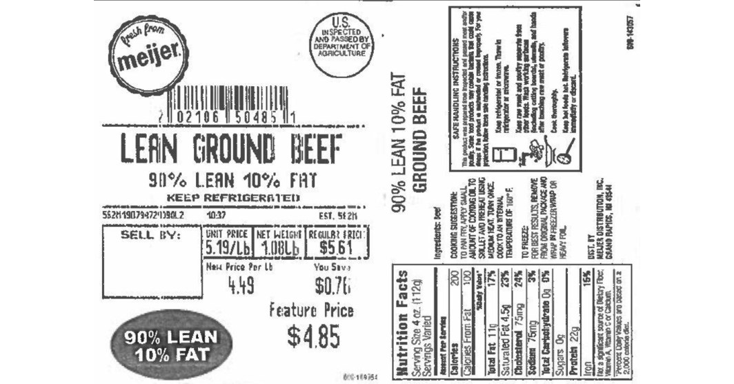 JBS Plainwell Recalls Meijer Ground Beef as a Precautionary Measure Due ...