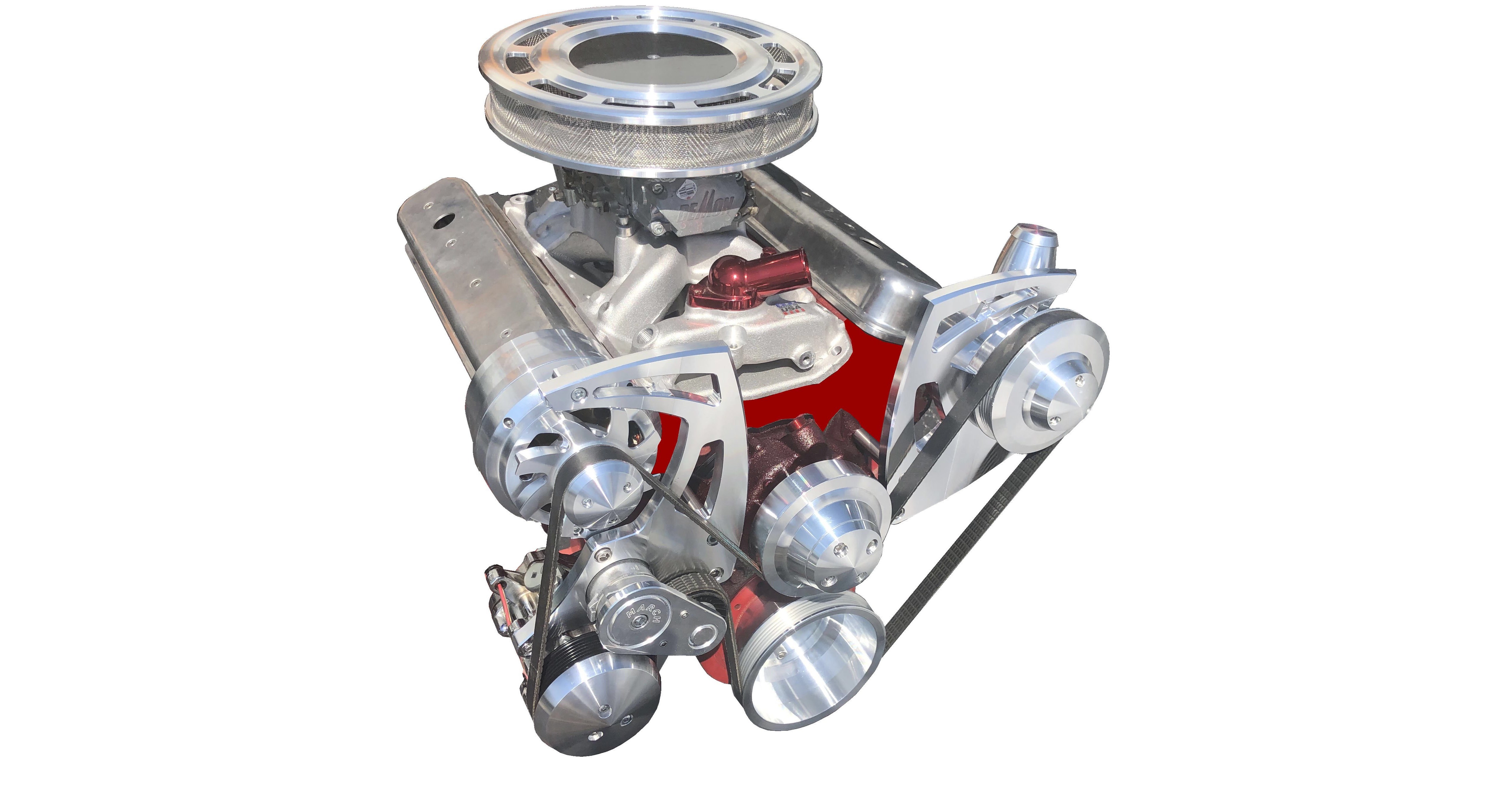 March Performance's New Chevy Long Water Pump Serpentine Kits With ...