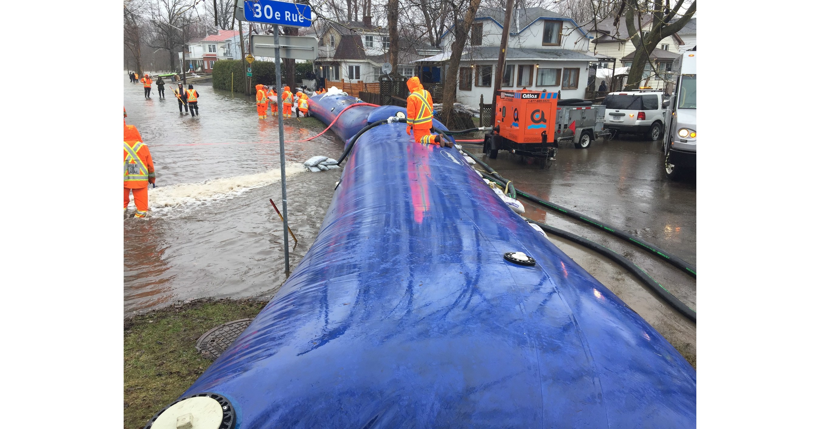 Mise à jour des inondations à Laval - Fermeture du pont de l'île Bigras