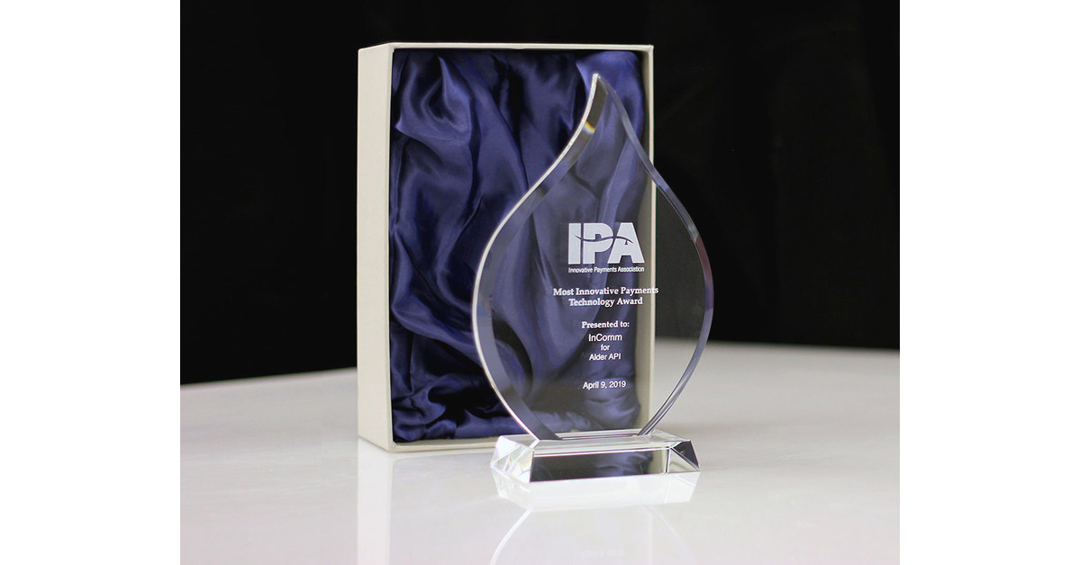 InComm's Alder API Wins Award from Innovative Payments Association