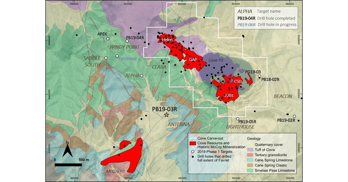 Discovery of High-Grade Gold at McCoy-Cove - Antenna Target