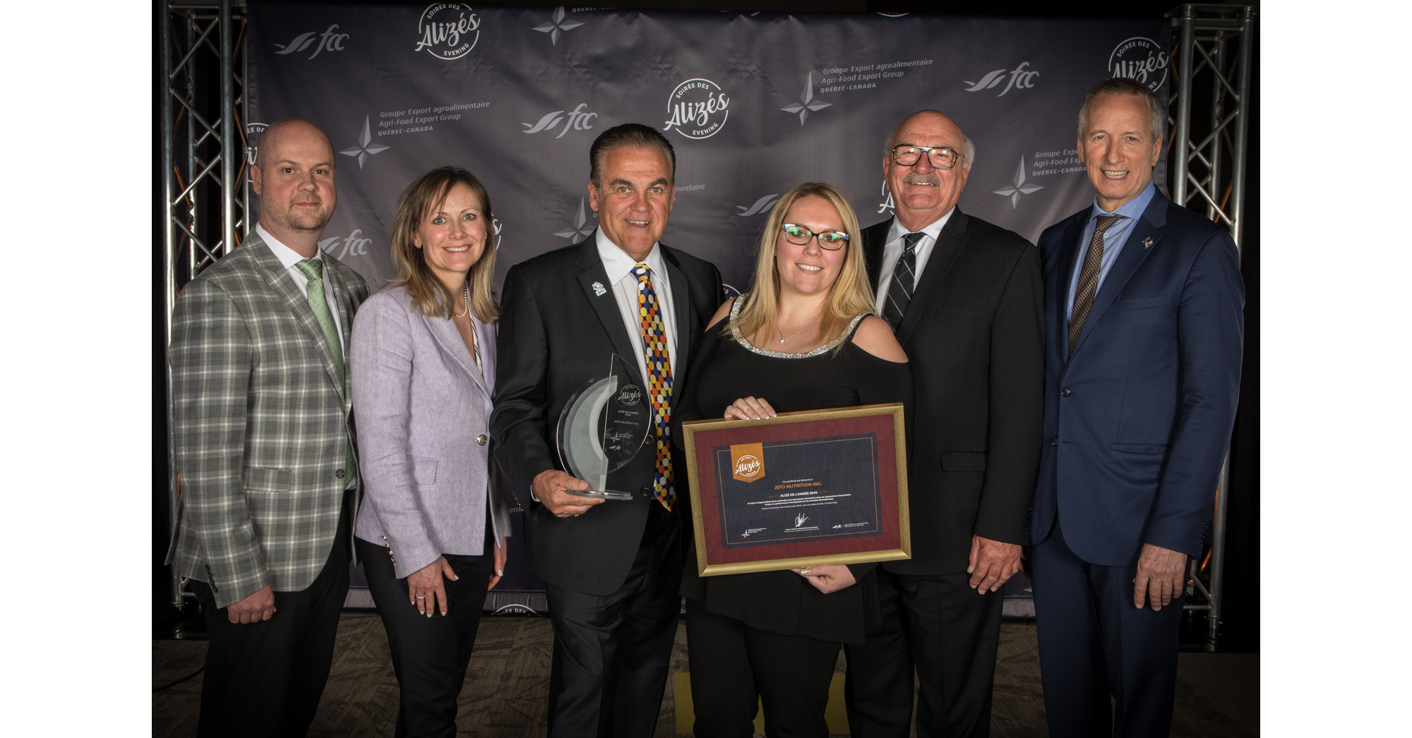 Jefo Nutrition Inc. wins the Alizé of the Year, an award presented by ...