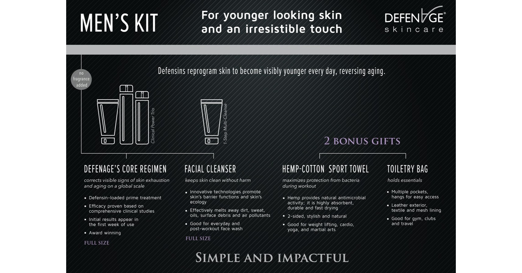 DefenAge Skincare Launches Comprehensive Men's Kit