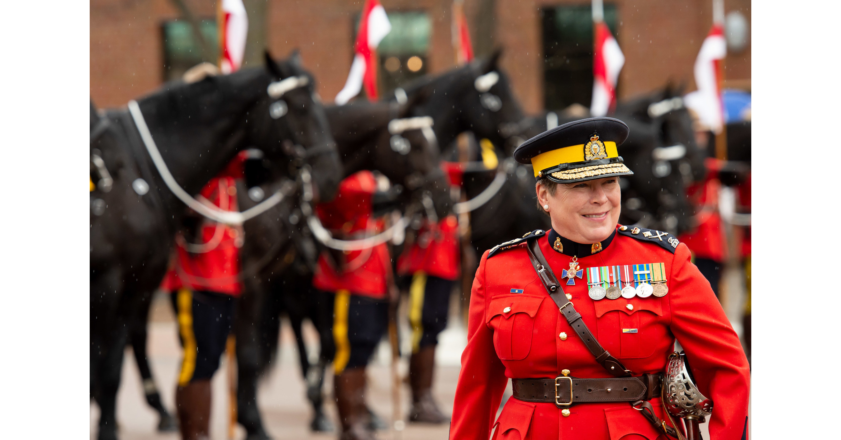 RCMP Commissioner Brenda Lucki launches the 2019 Musical Ride Tour