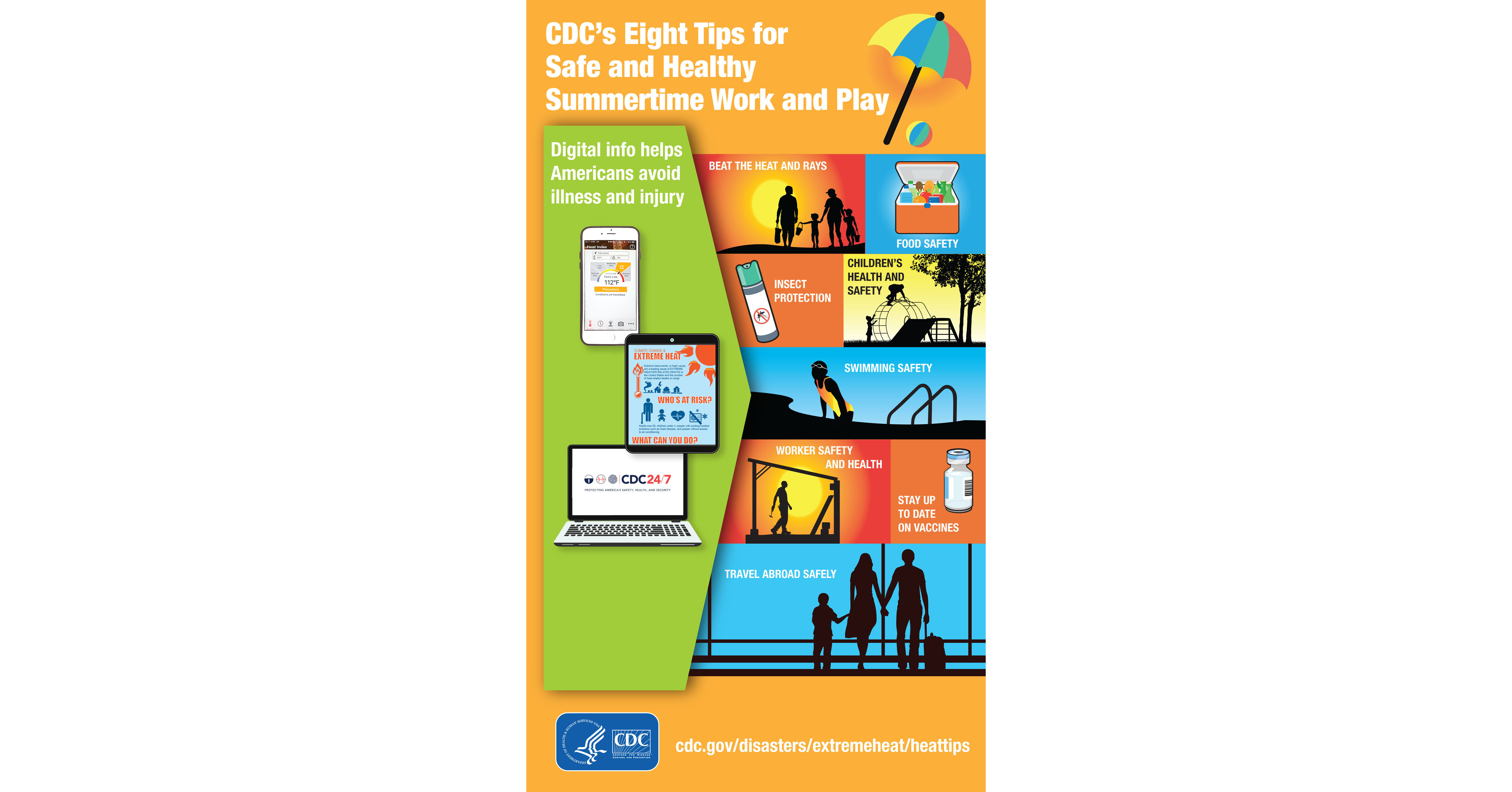 CDC's Eight Tips for Safe and Healthy Summertime Work and Play