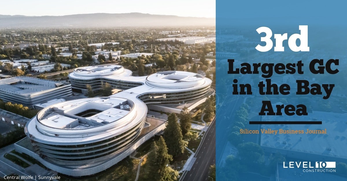 Level 10 Construction Named 3rd Largest GC in Bay Area
