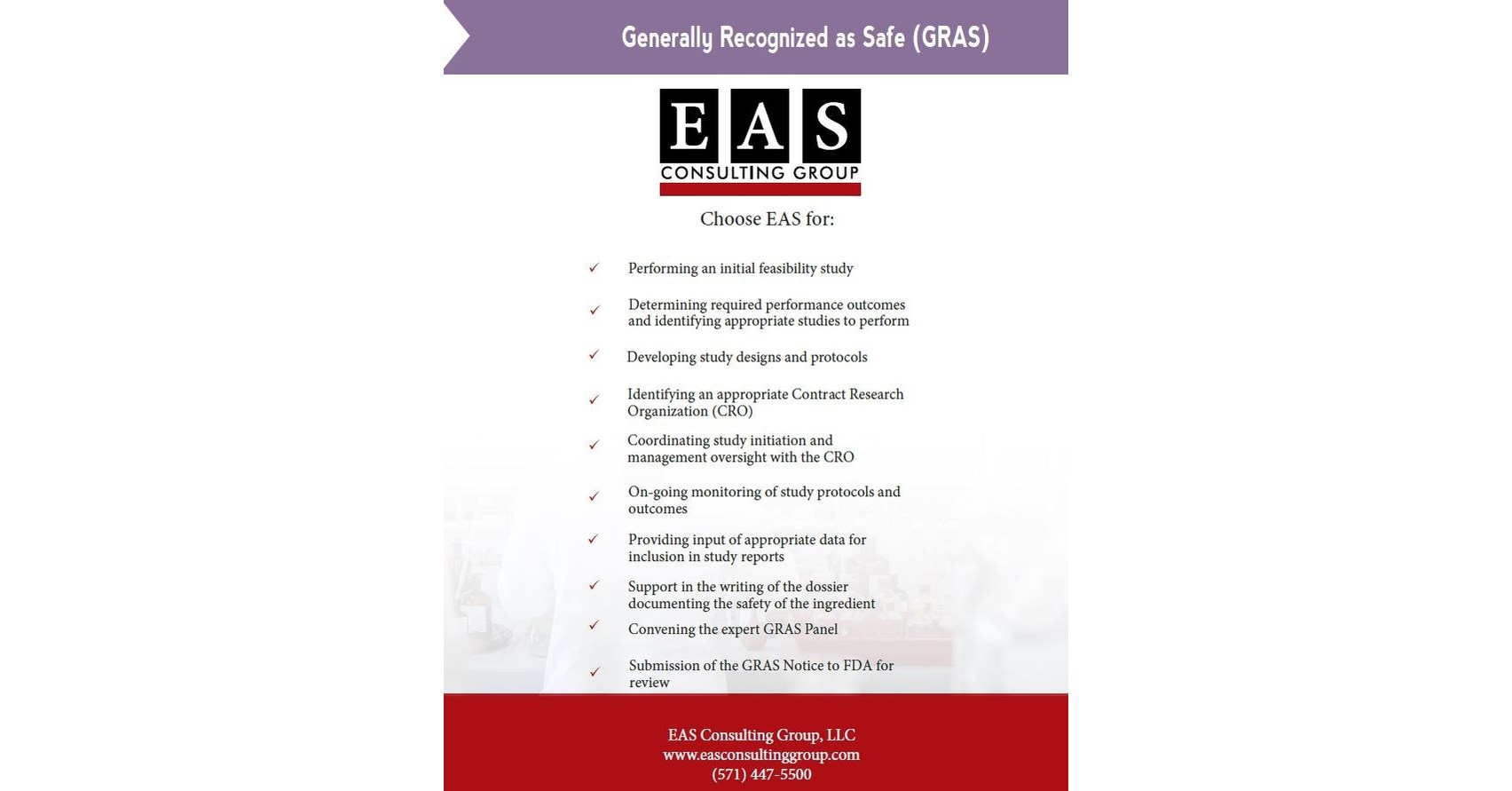 EAS Assists Food and Hemp Firms with FDA GRAS Submissions