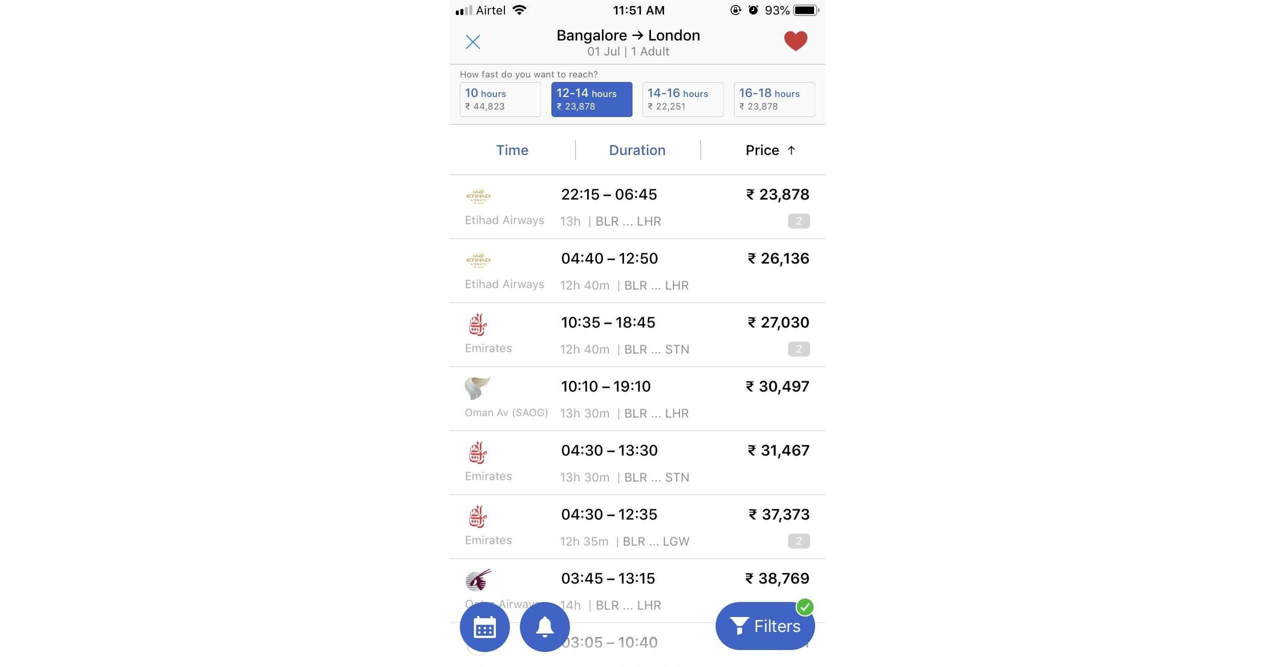 Cleartrip Launches First-of-its-kind Duration vs. Fare Filter