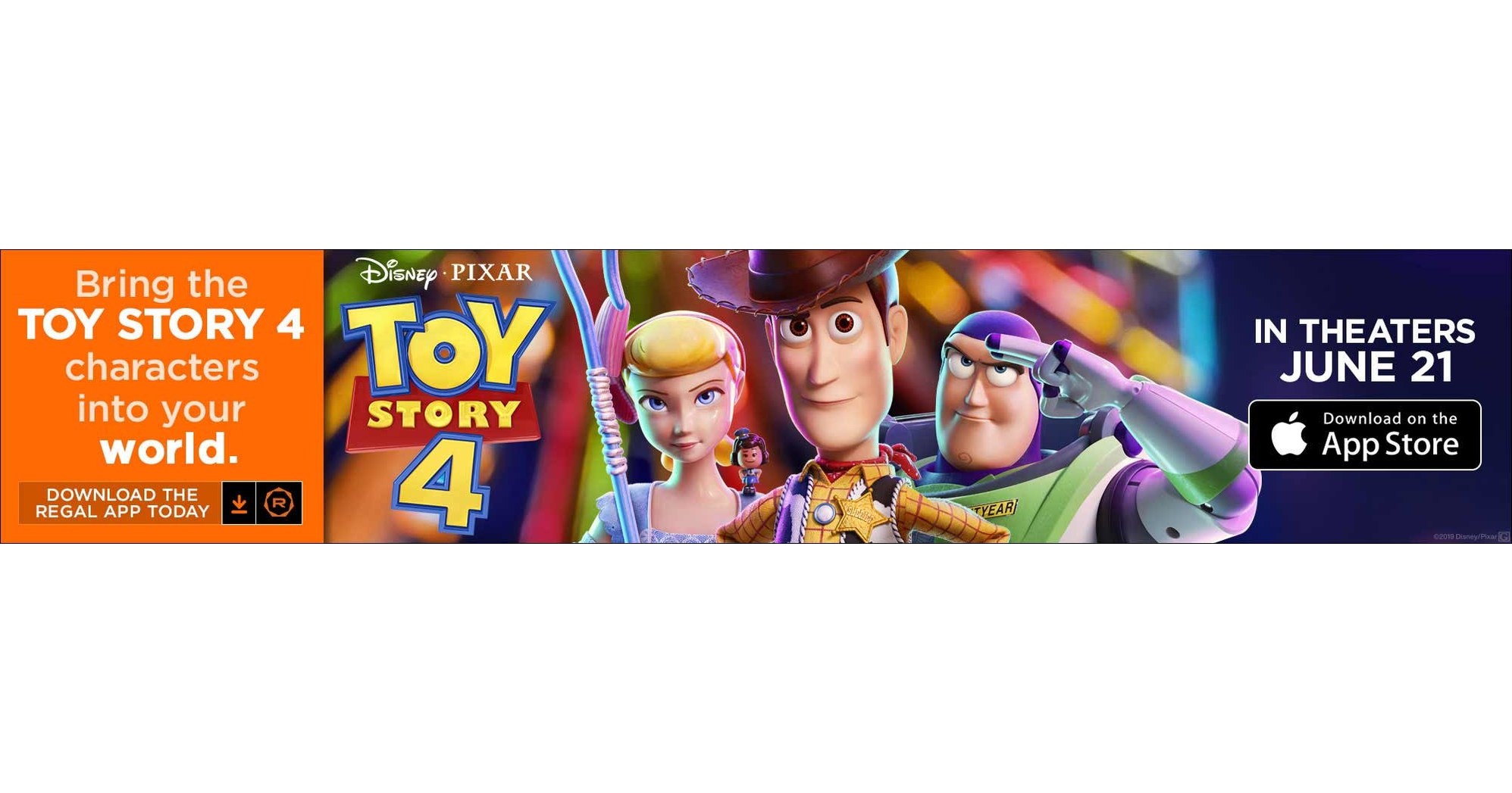 Bring Woody and Buzz into your world with the Regal mobile app