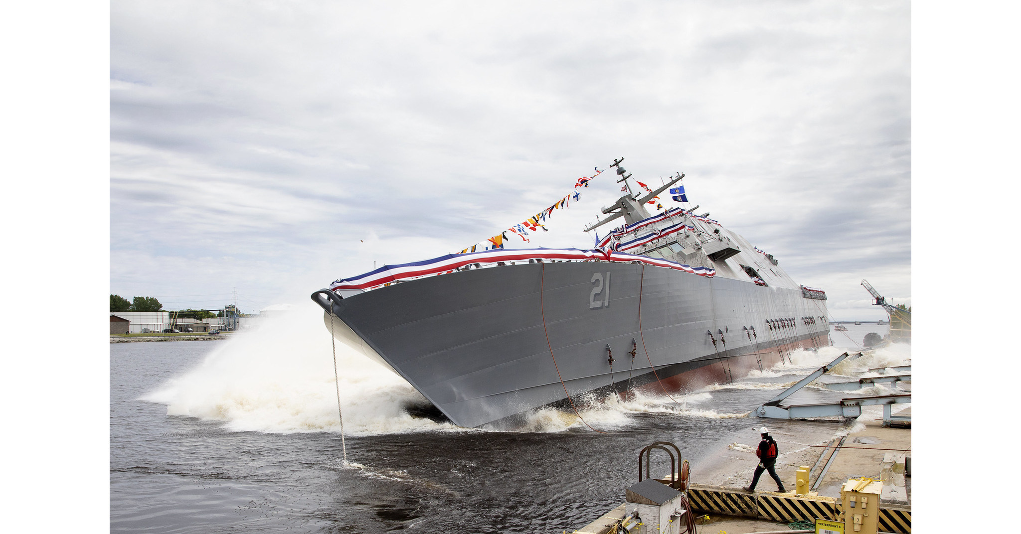 Littoral Combat Ship 21 (Minneapolis-Saint Paul) Christened and Launched