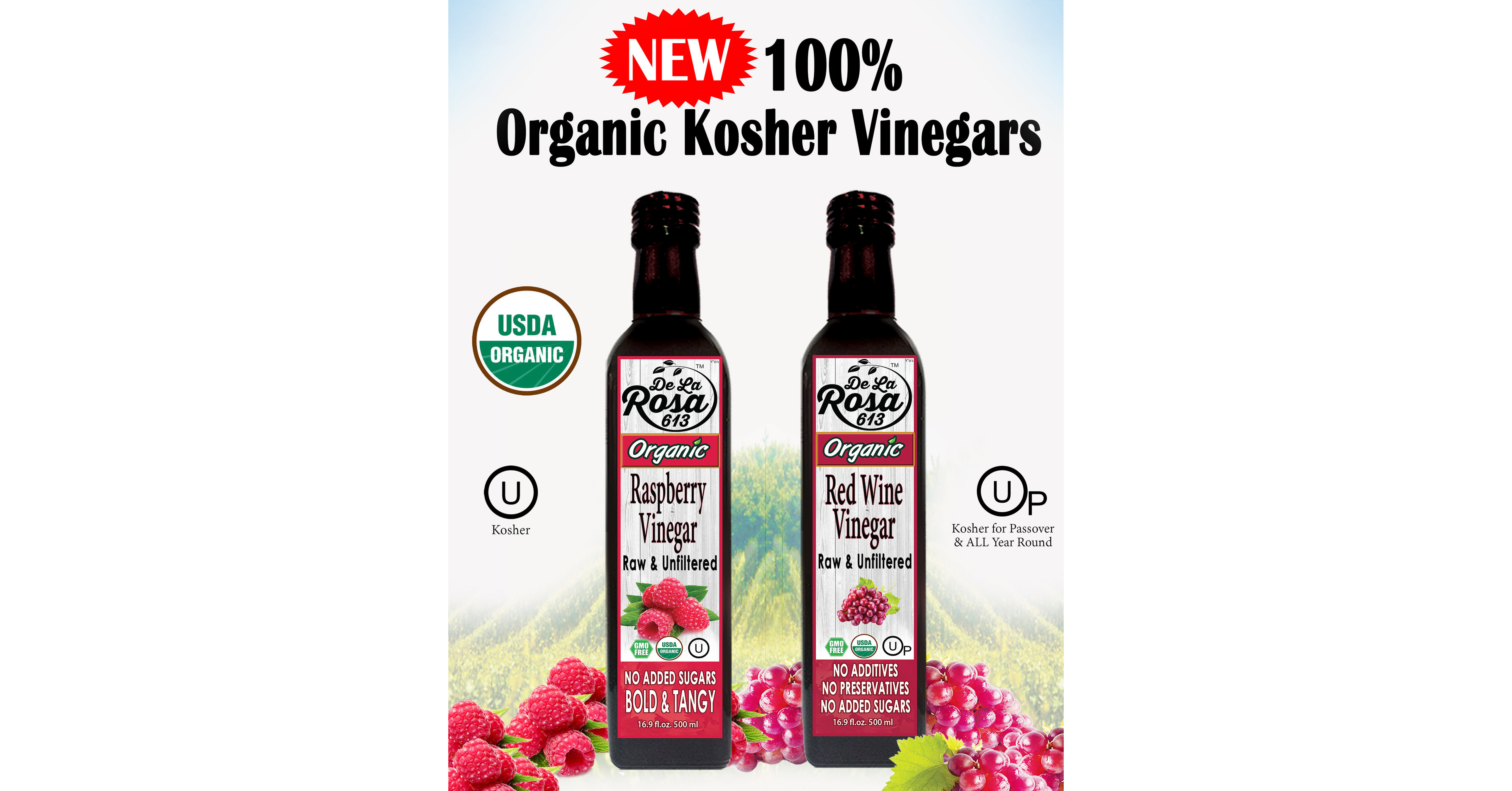 De La Rosa is Introducing Two New Firsts in Organic Vinegars