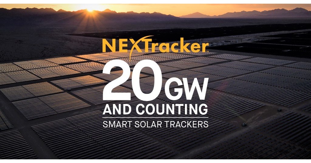 NEXTracker Achieves Industry-First 20 Gigawatts Solar Tracker Milestone