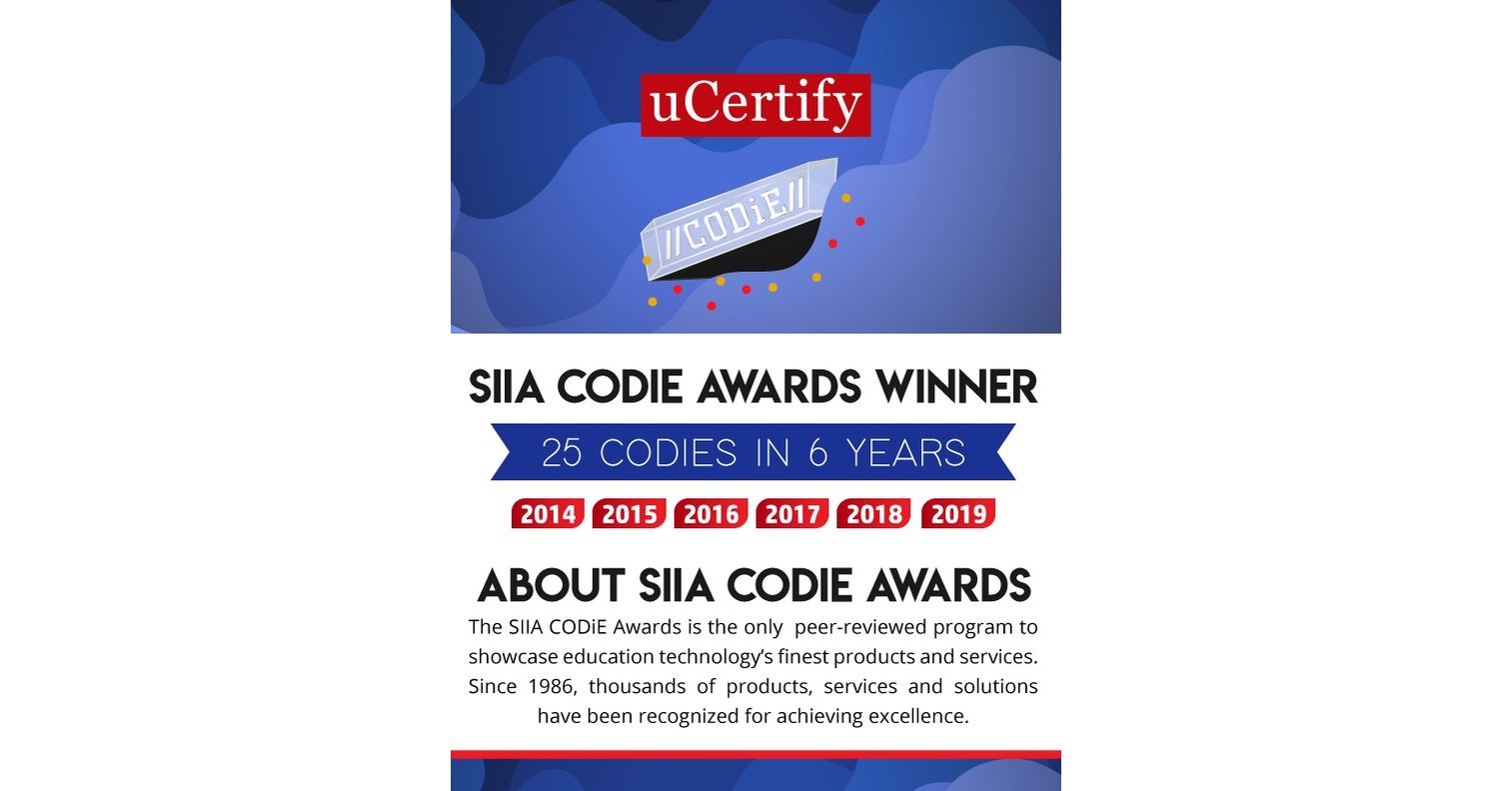 uCertify Wins Three Categories in 2019 SIIA Education Technology CODiE ...
