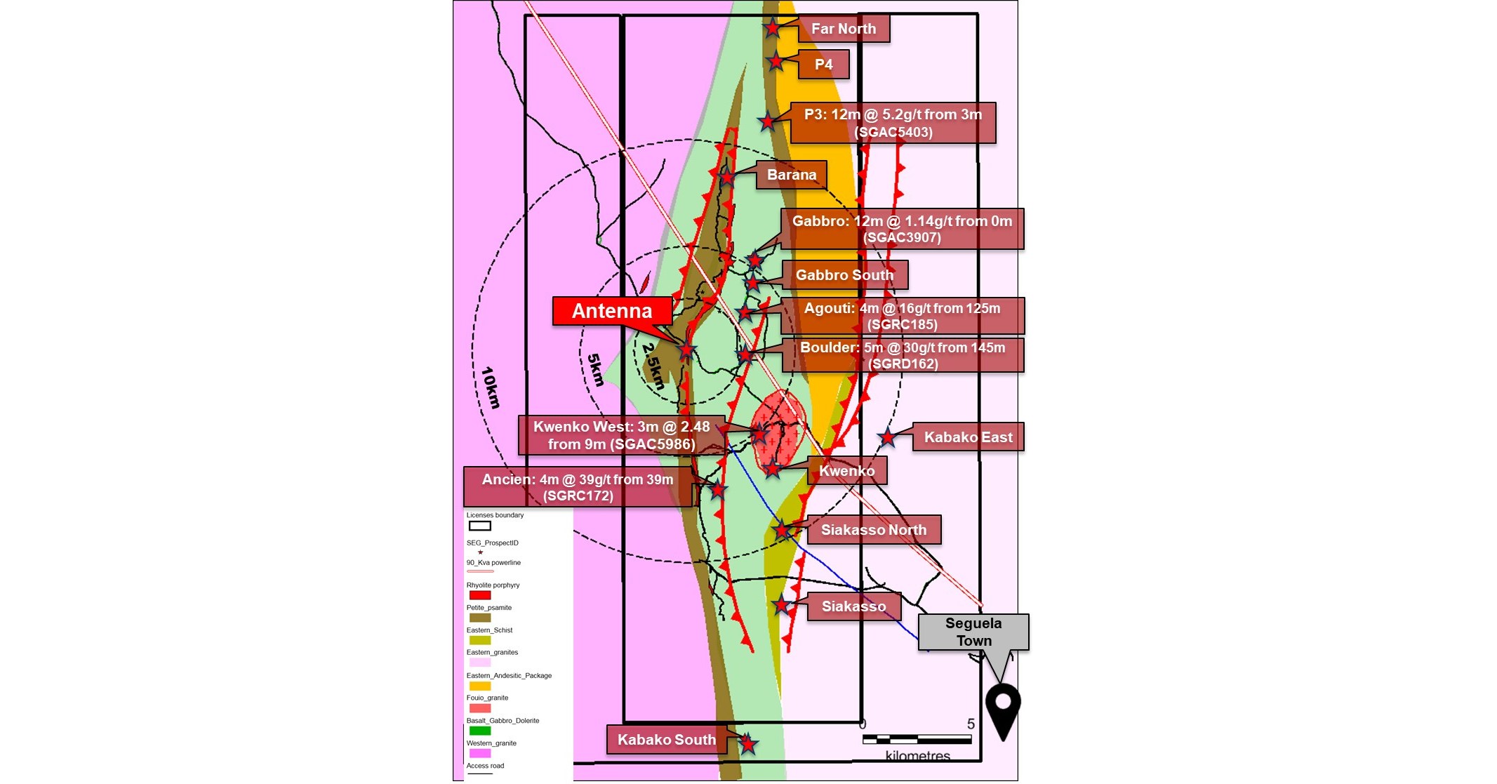 Roxgold Announces High Grade Drilling Results from the Séguéla Gold Project