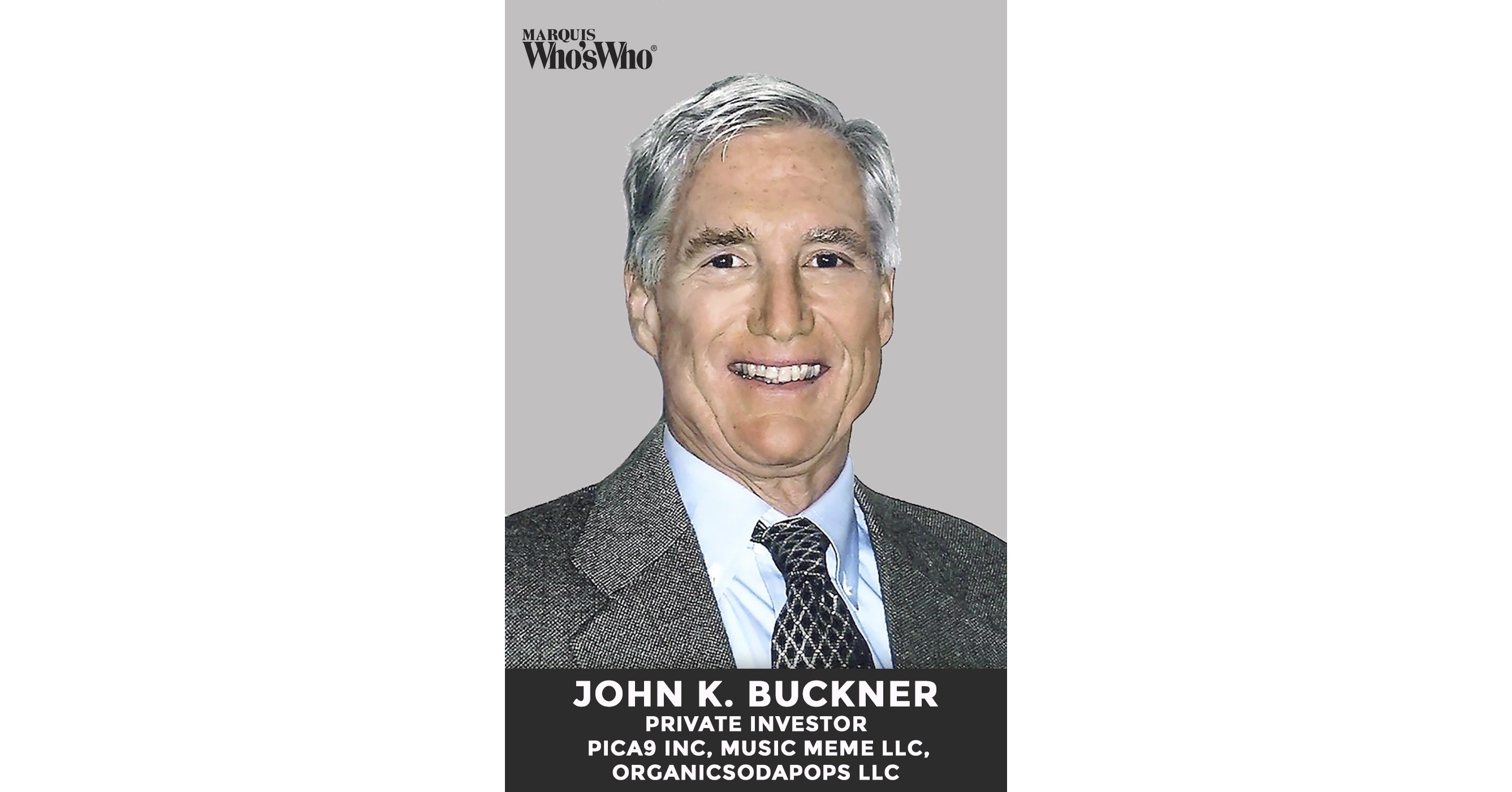 John Knowles Buckner, PhD, Recognized for Excellence in Investment