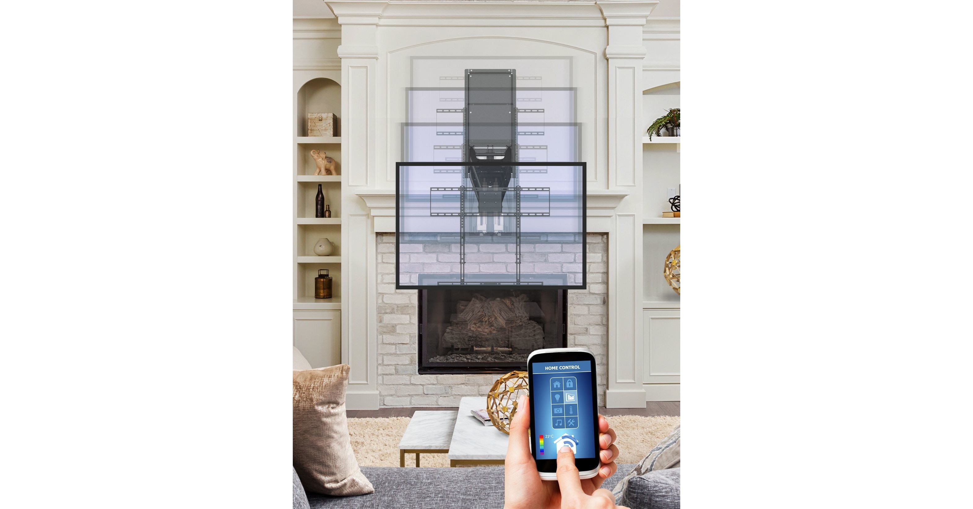 MantelMount Introduces Fully Automated, "Robotic" Pull Down TV Mount