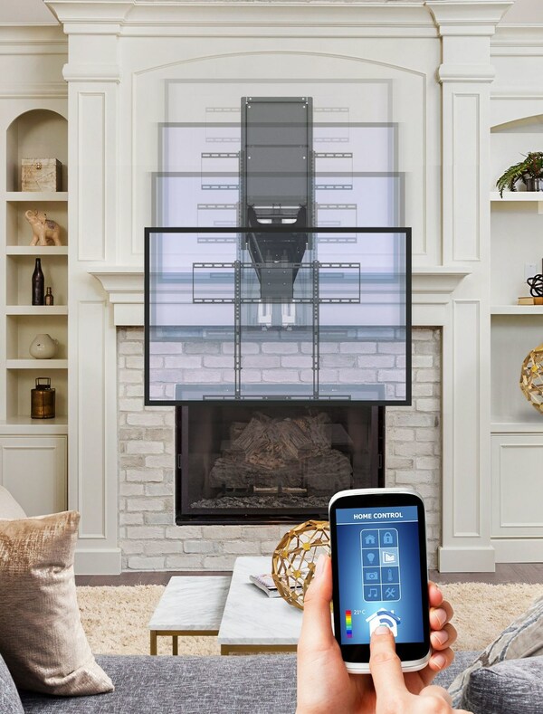 MantelMount Introduces Fully Automated, "Robotic" Pull Down TV Mount