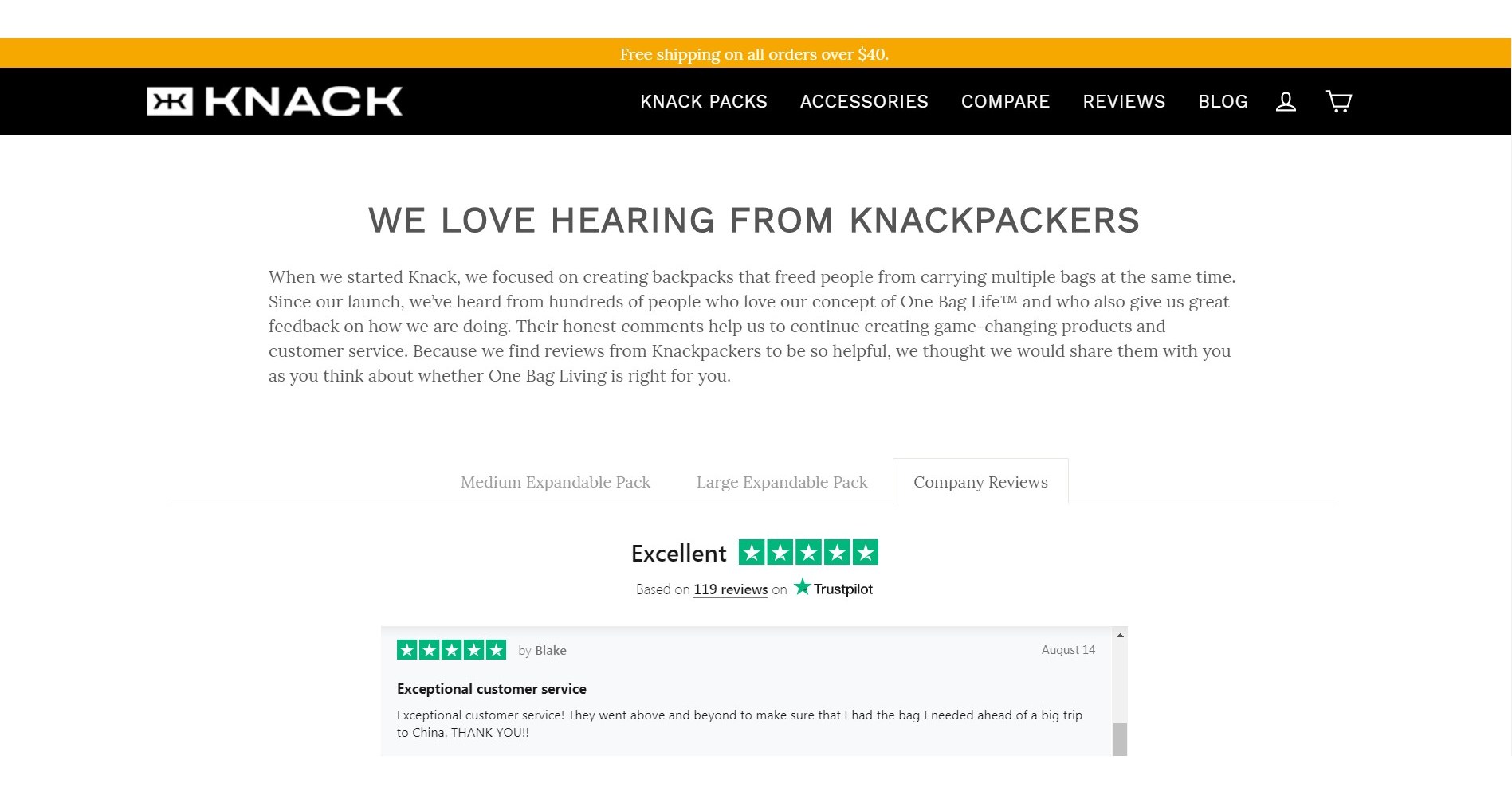 Knack Bags Reviews Earn 5 Star Rating