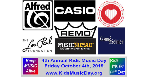 4th Annual Kids Music Day; Friday, October 4th 2019; 600+ Locations ...