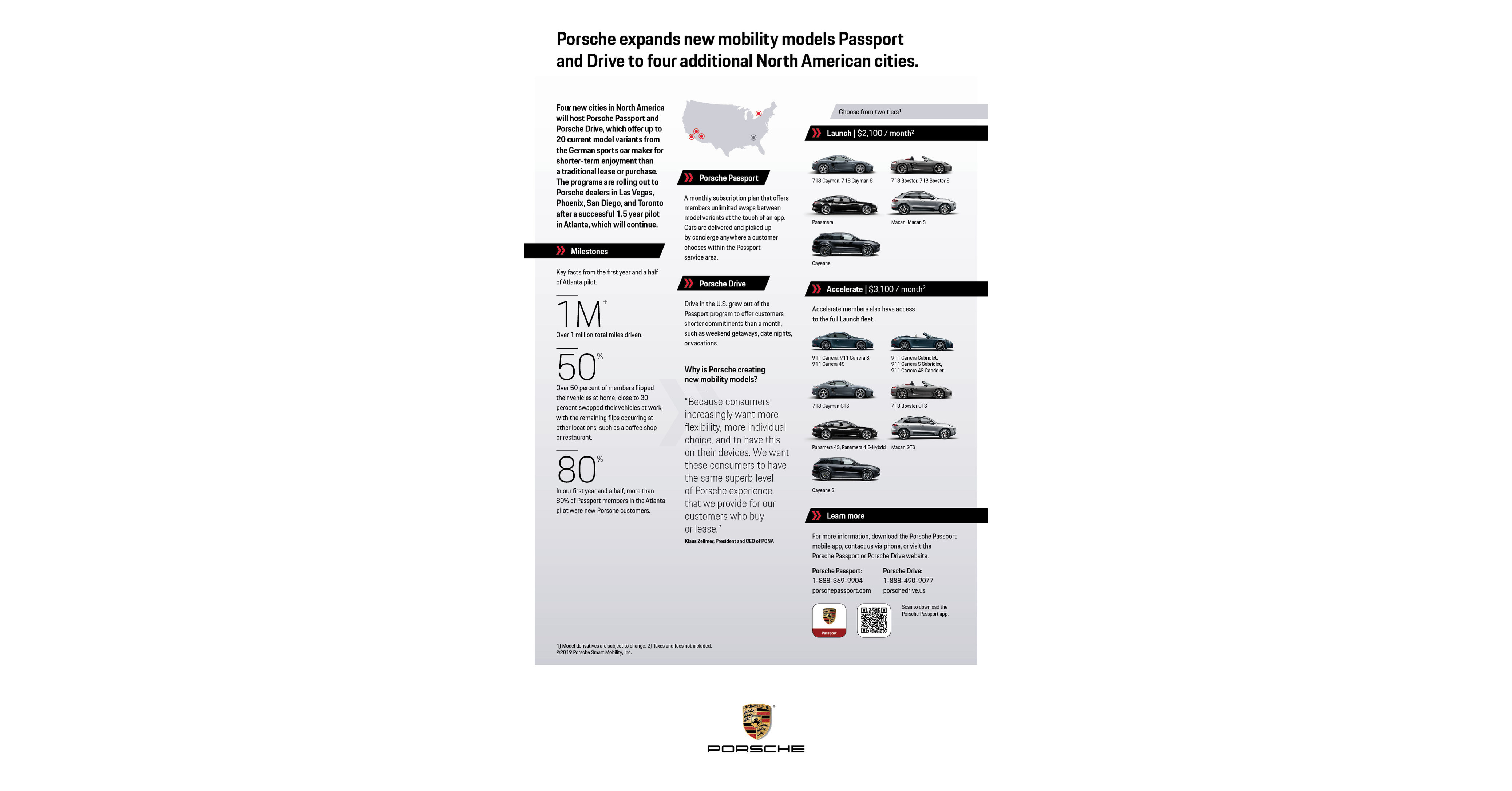 Porsche Expands New Mobility Models 'Passport' & 'Drive' To More North ...