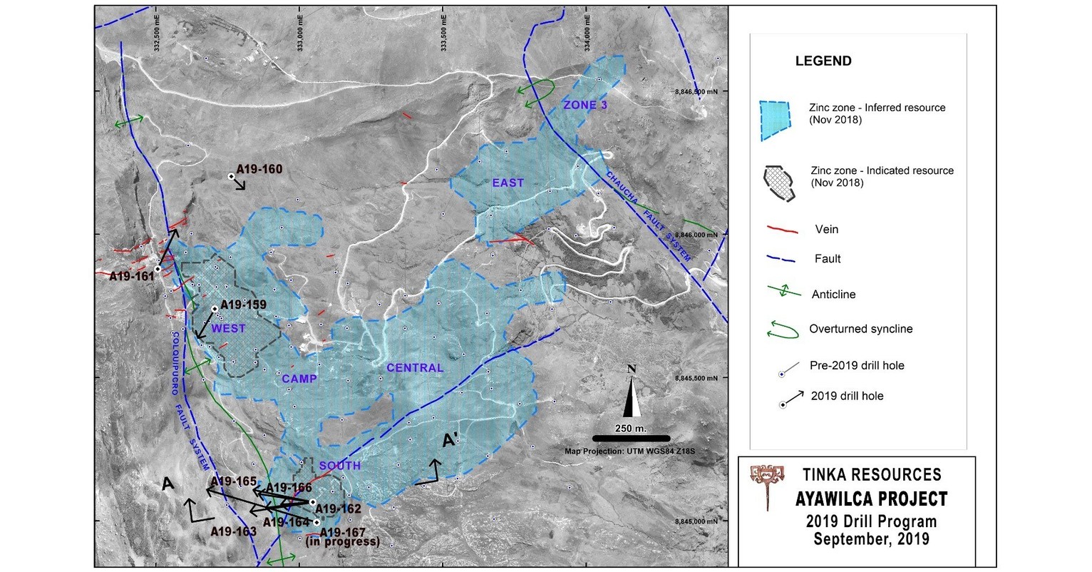 Tinka Drills 5.7 Metres at 32.6% Zinc at Ayawilca