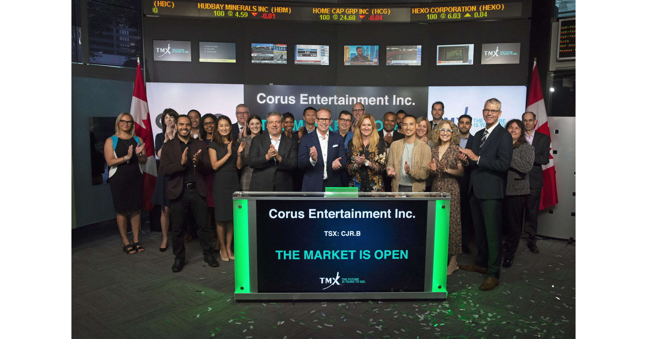 Corus Entertainment Inc. Opens the Market