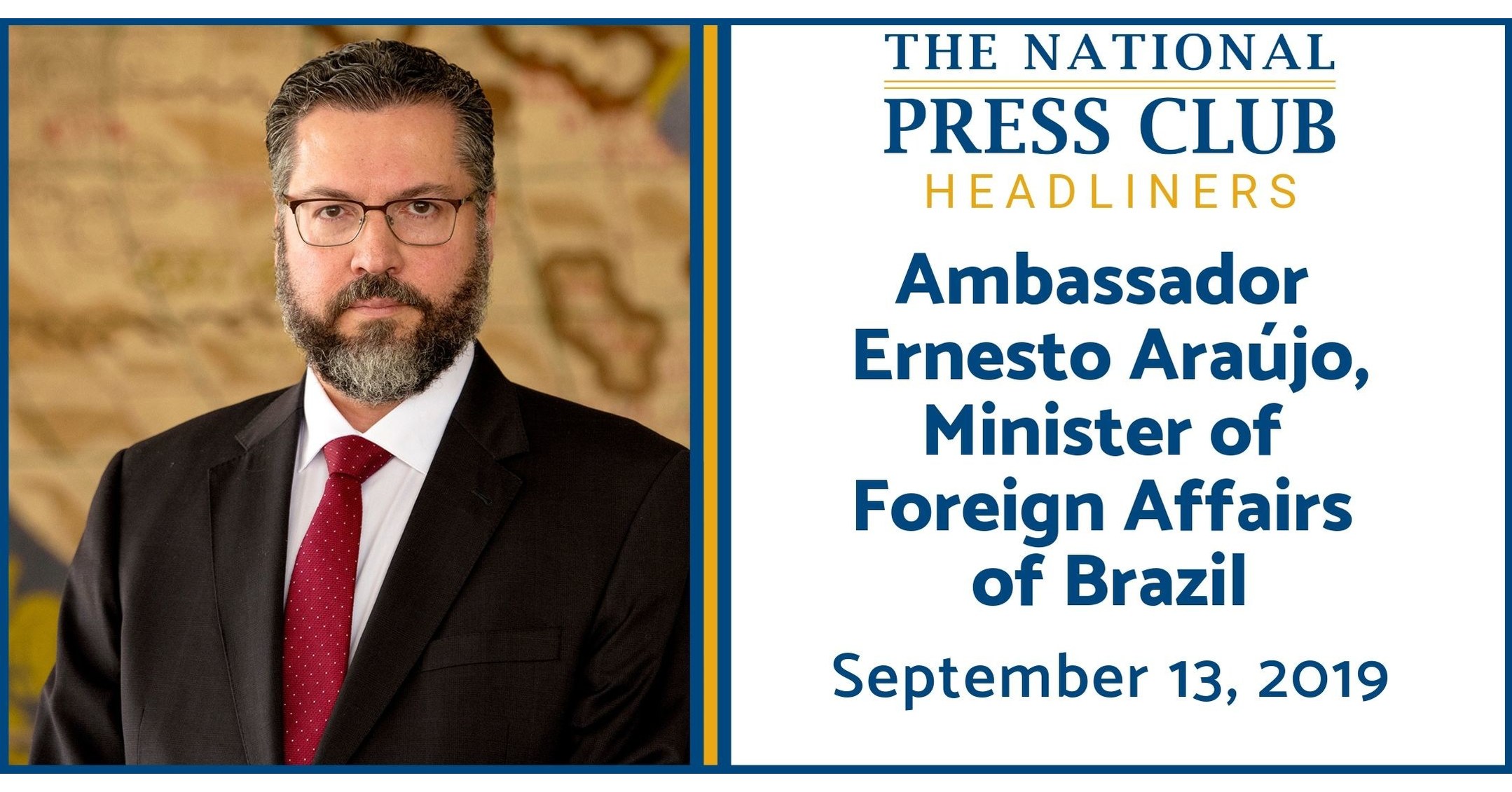 Brazil's Foreign Minister Ernesto Araújo to speak at National Press ...