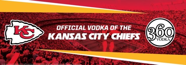 360 Vodka Is The Official Vodka Of The Kansas City Chiefs